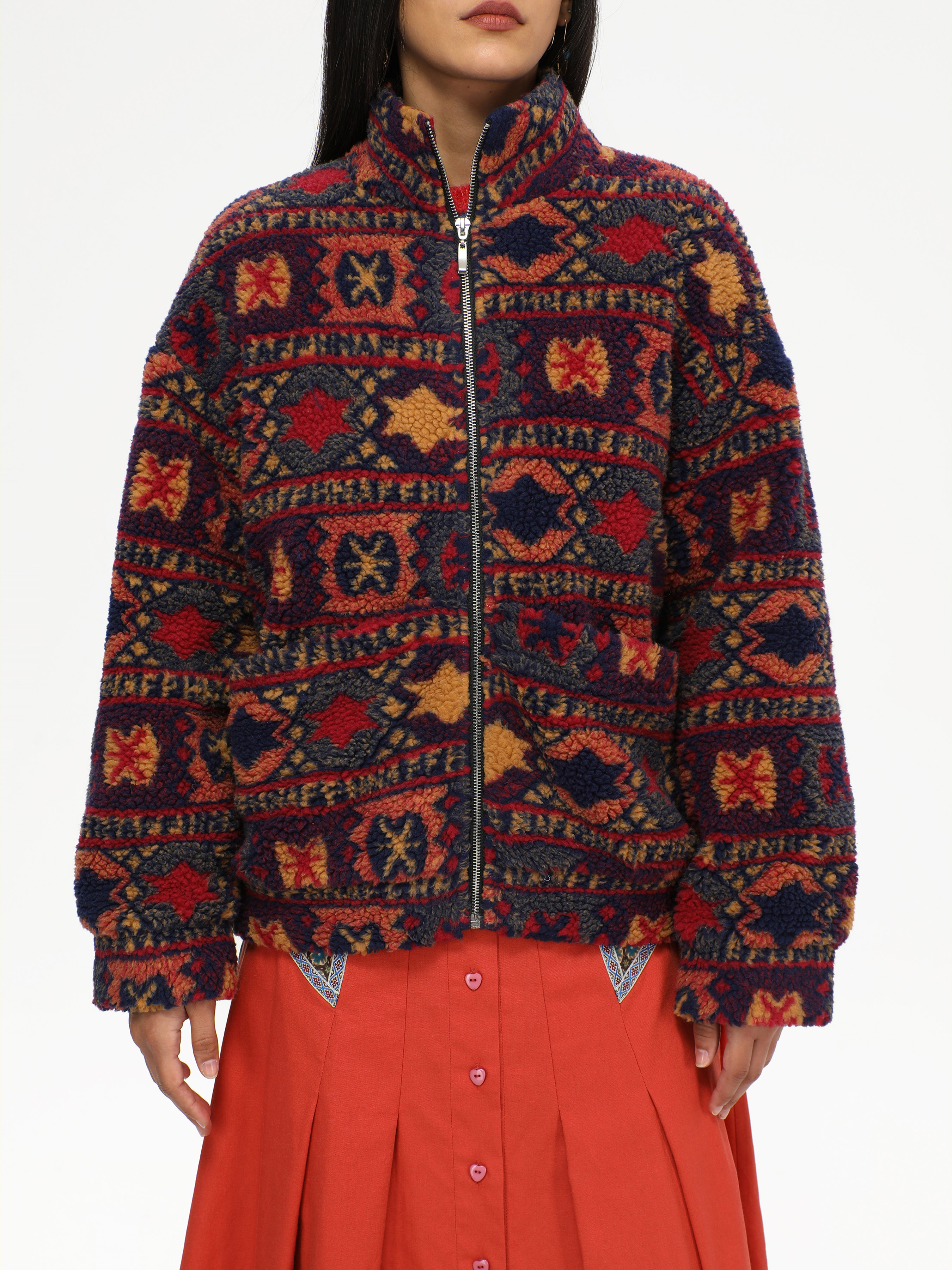 Winter Wonderland Multicolor Fleece Jacket For Exhibition
