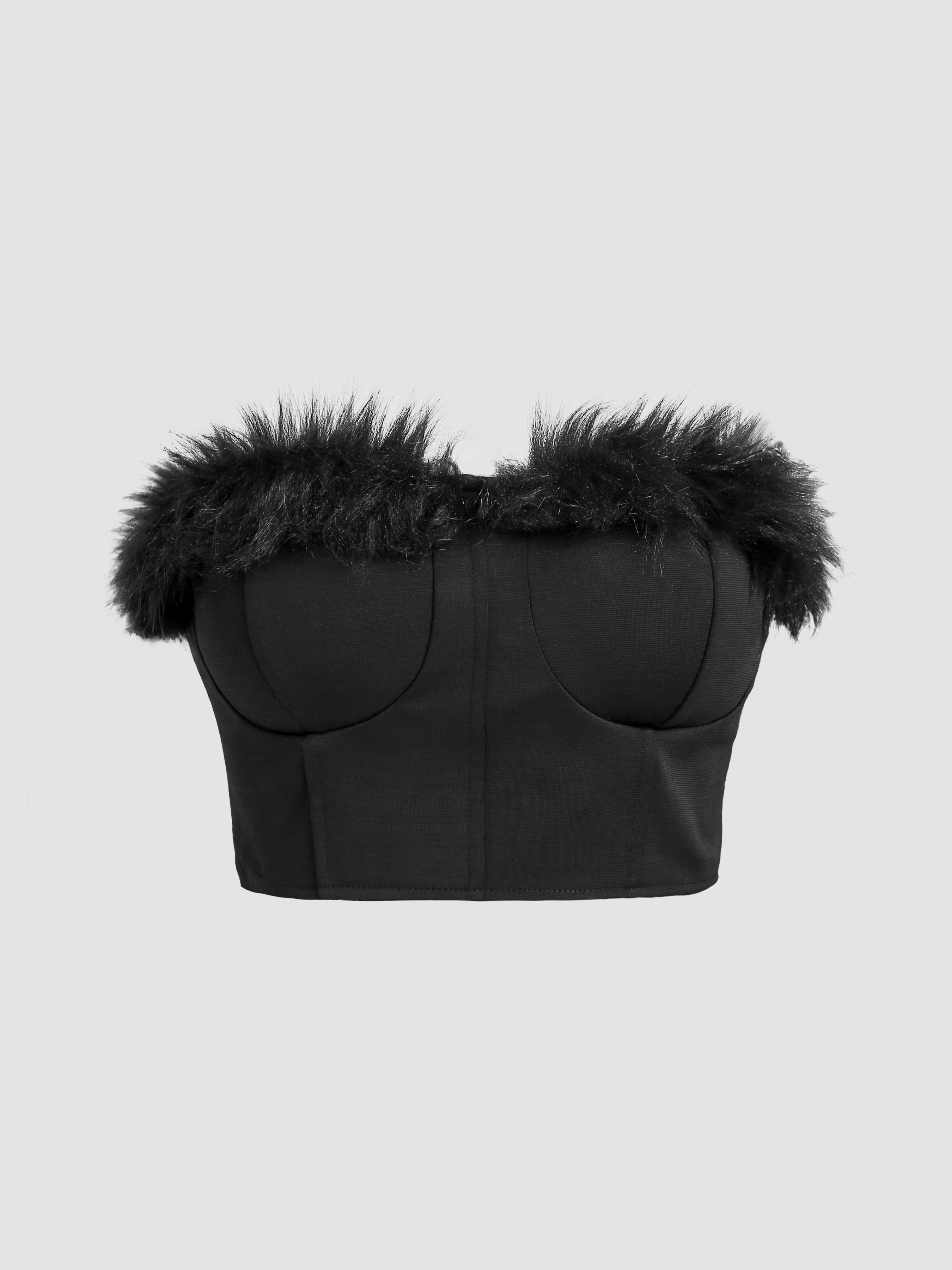 Solid Fuzzy Tank Top For Daily Casual Date