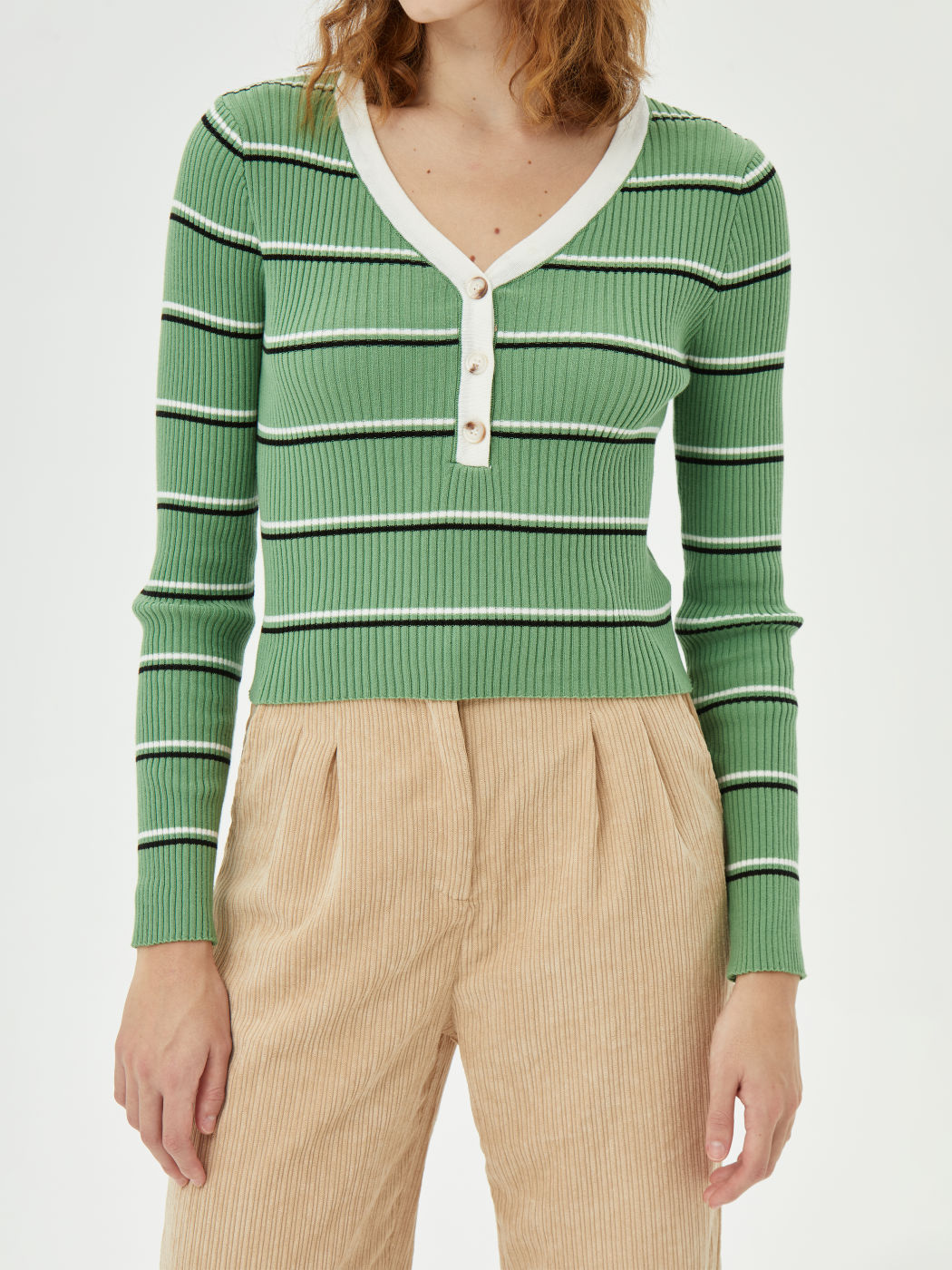 Green Stripe Sweater