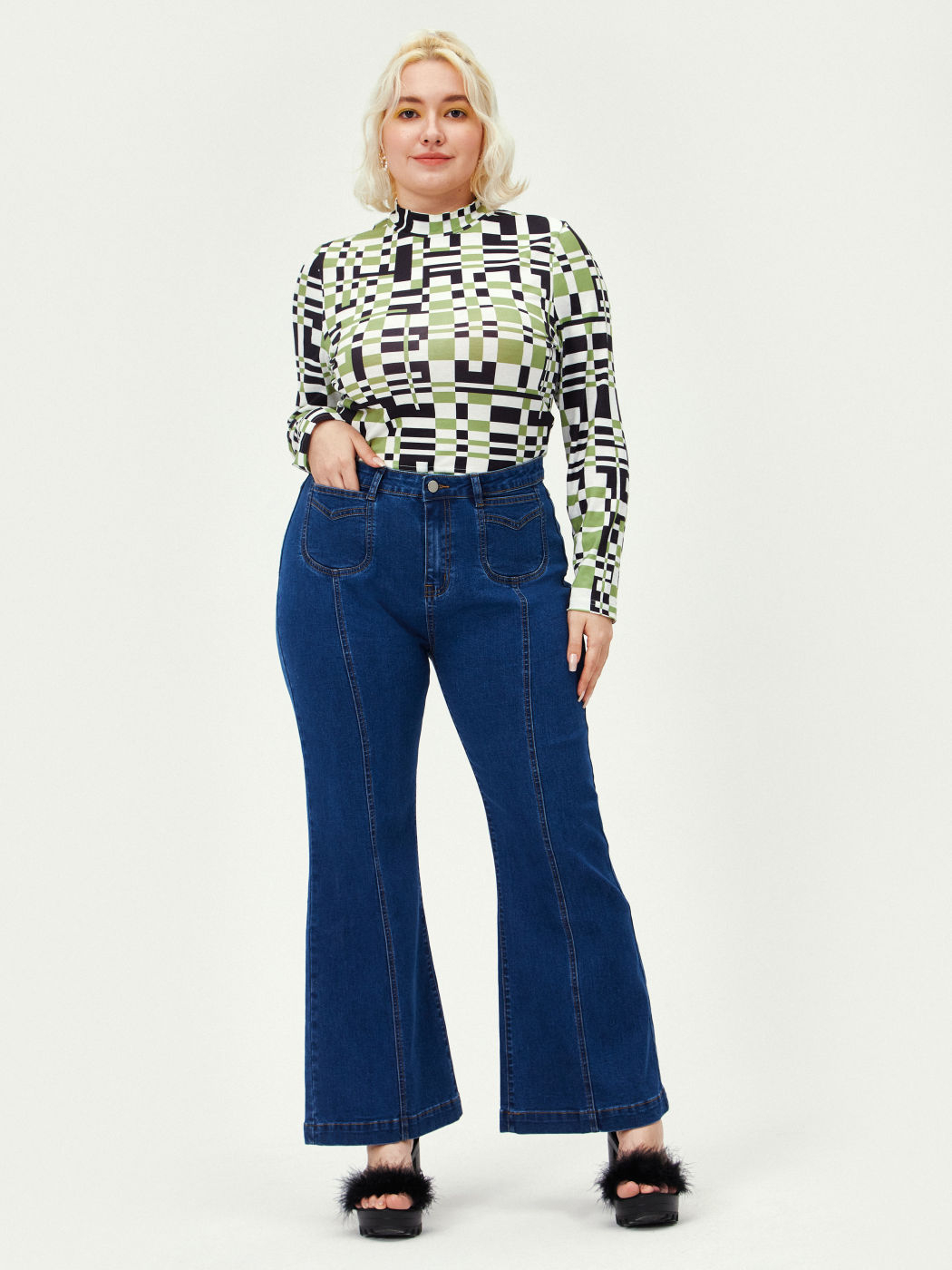 Denim Flares Curve & Plus - Cider