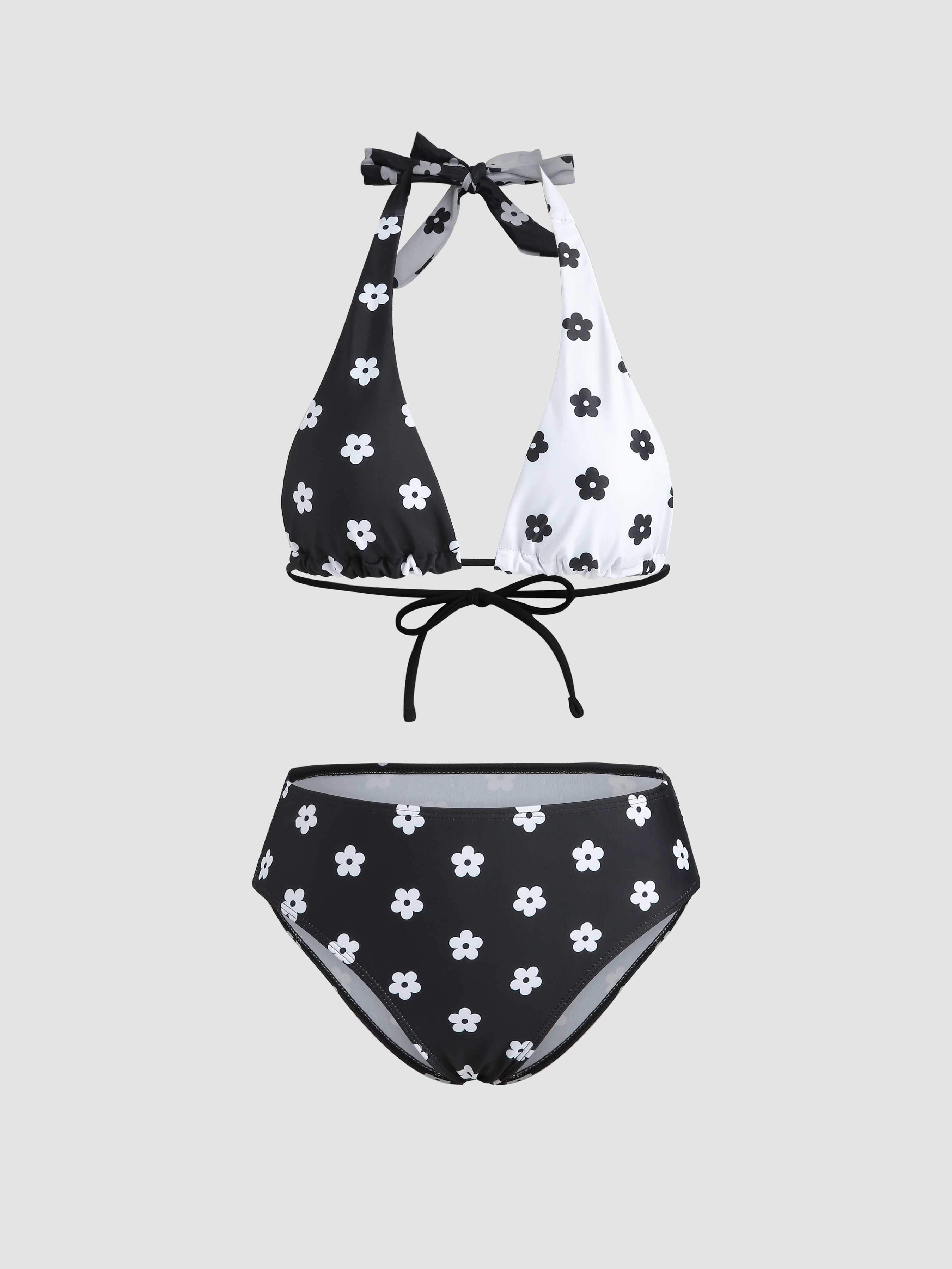 Daisy Baby Floral Two-Toned Bikini Swimwear - Cider