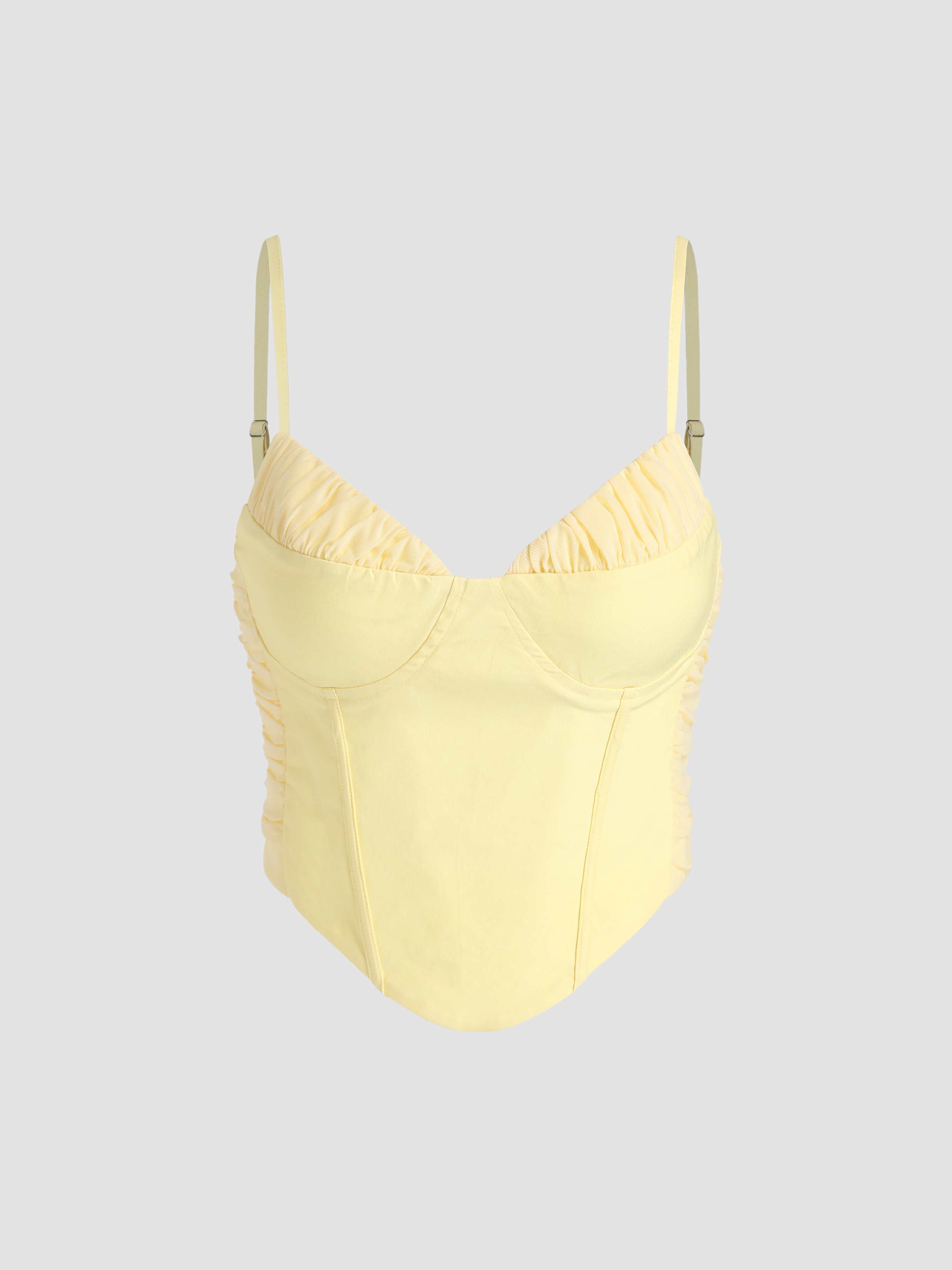 Solid Corset Tank Top For Daily Casual