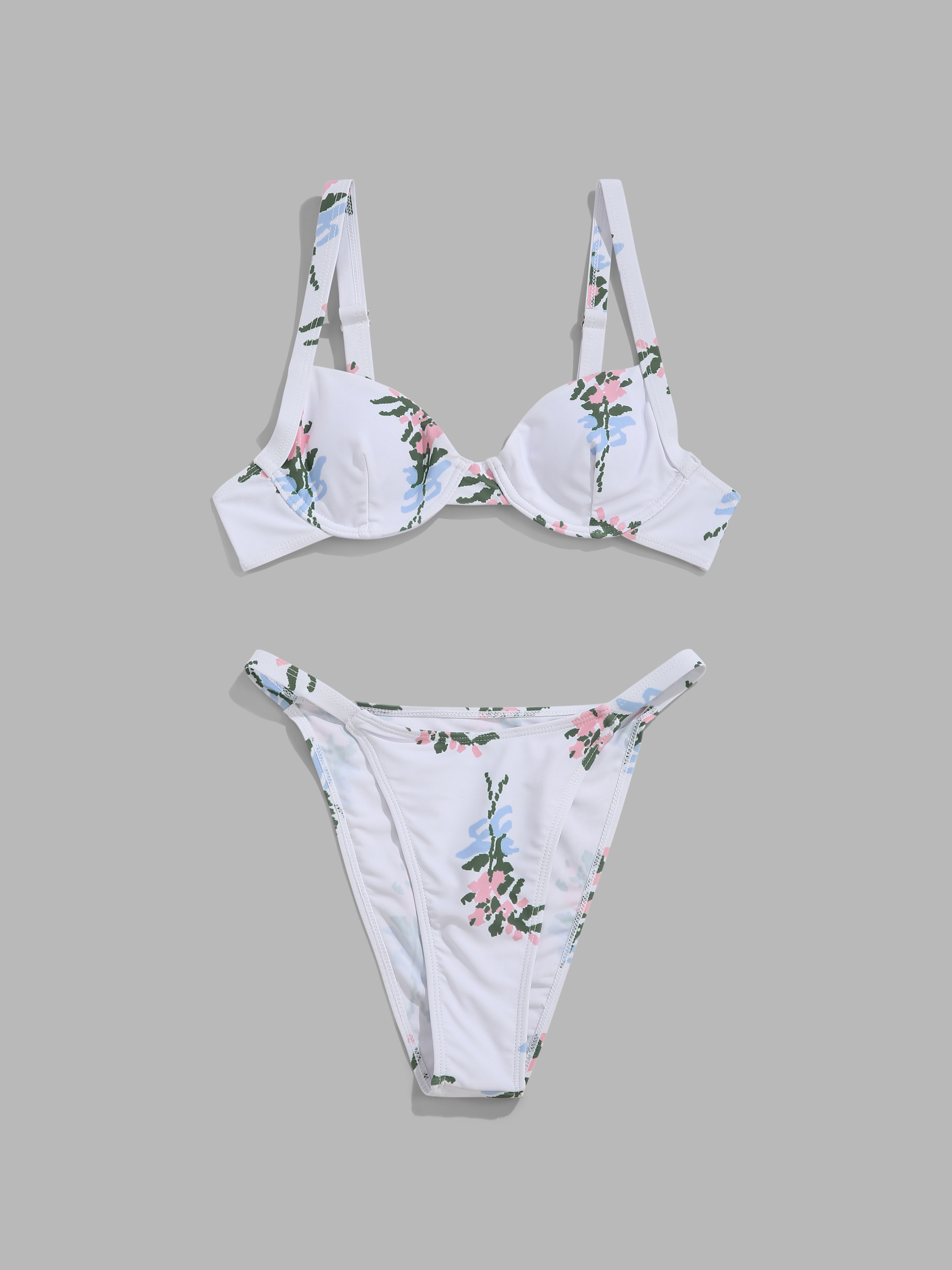 Feeling Spring Underwire Bikini Set - Cider