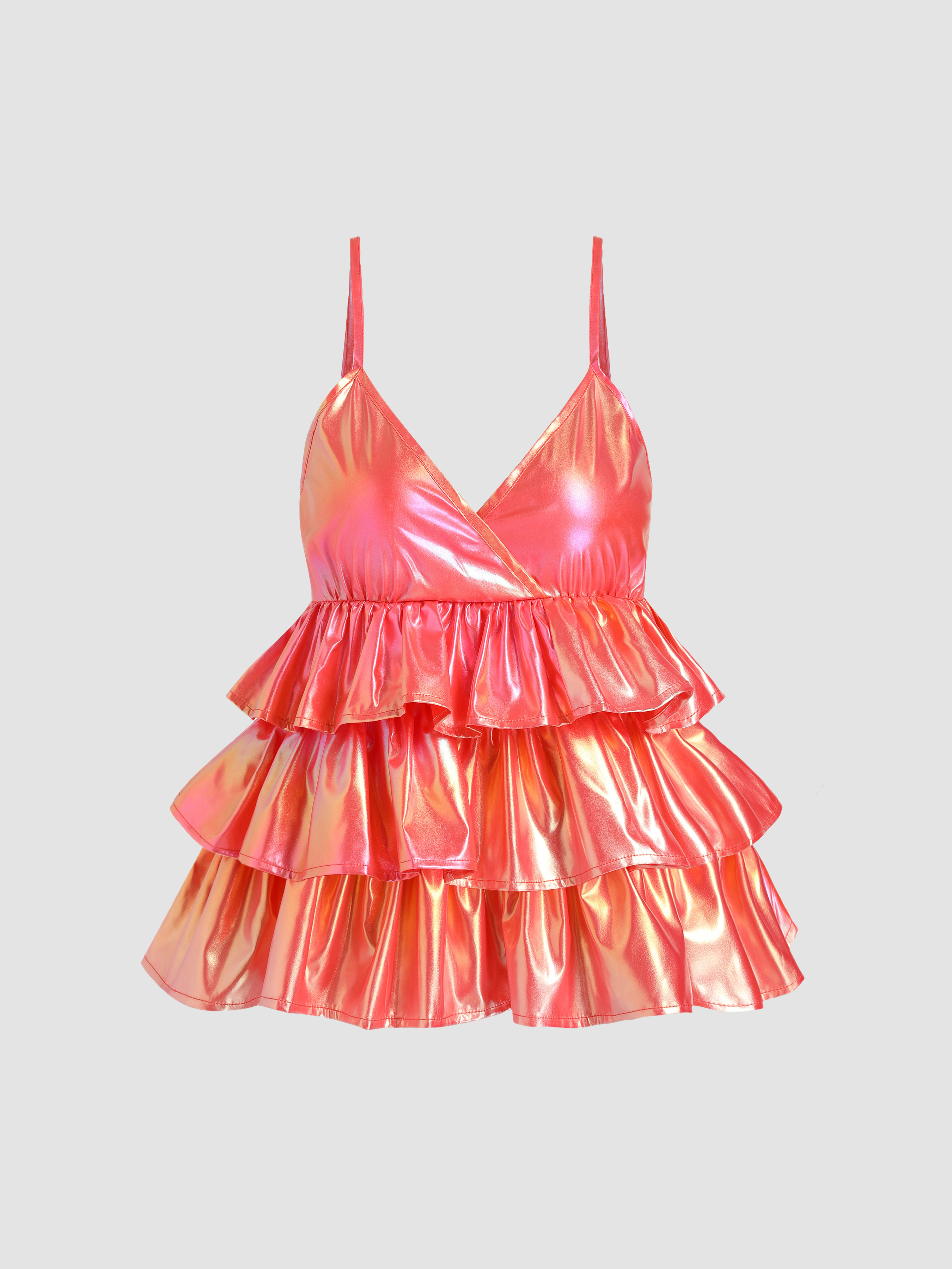 Colorful Layered Crop Top - Cider