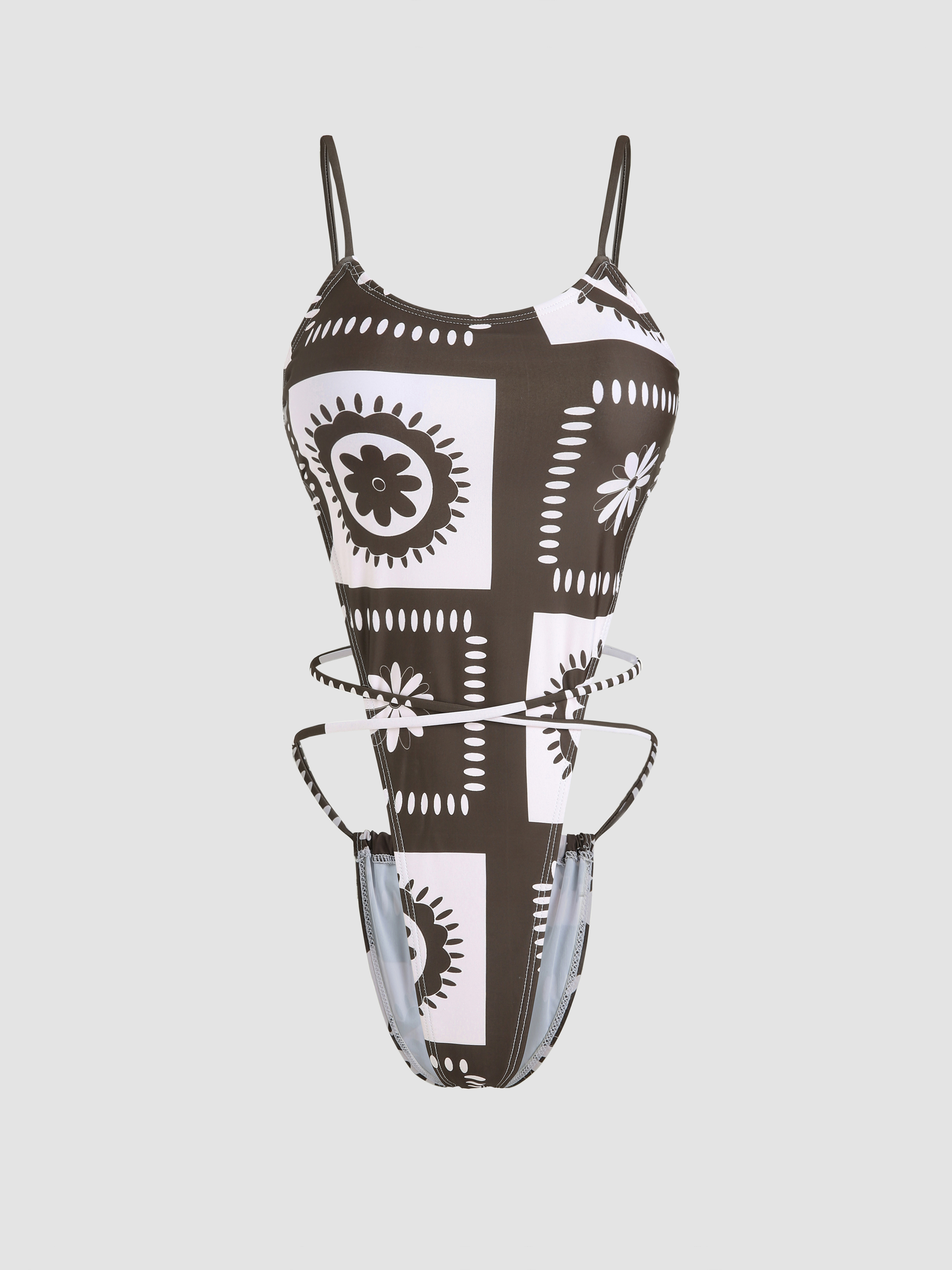 Floral One Piece Swimsuit Cider
