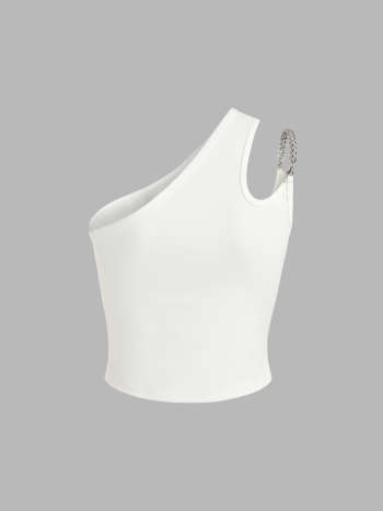 One Shoulder Tank Top - Cider