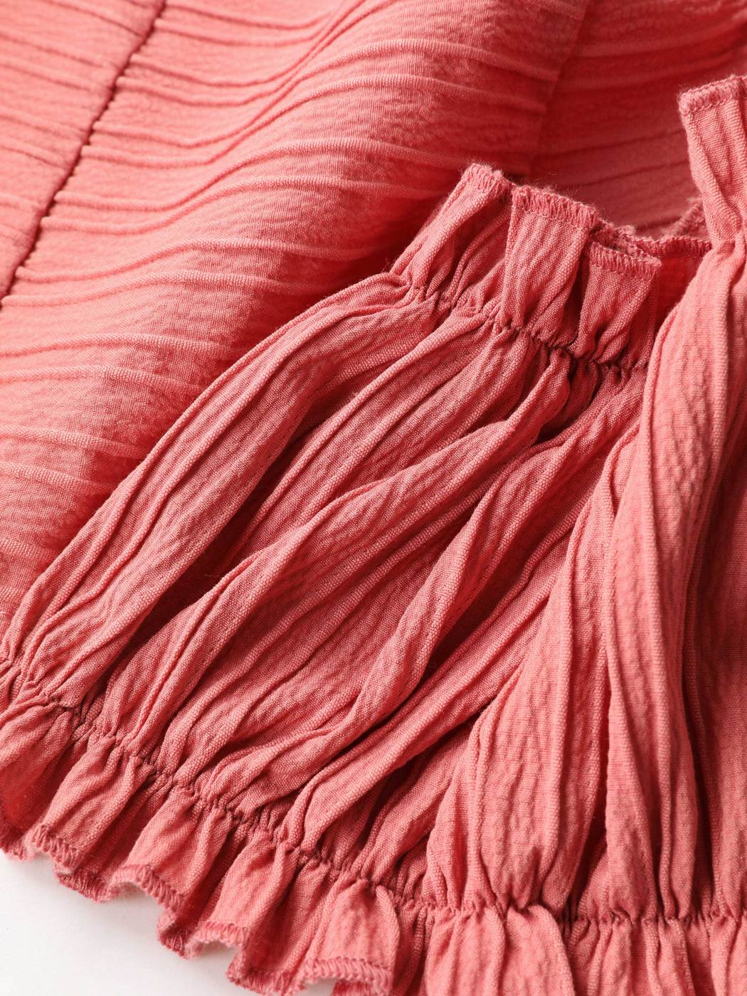 Texture Ruffle Sleeve Blouse For Daily Casual