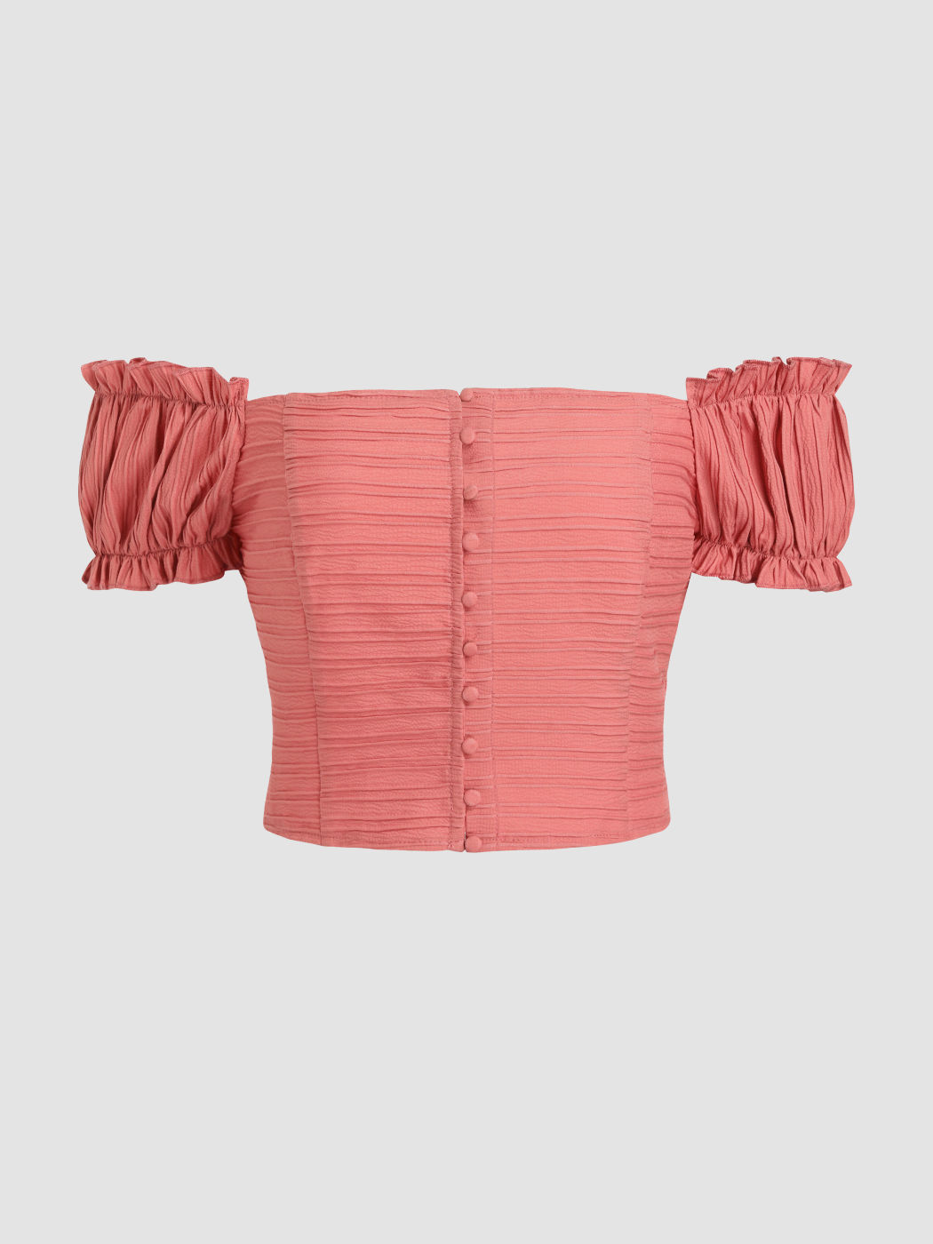 Texture Ruffle Sleeve Blouse For Daily Casual