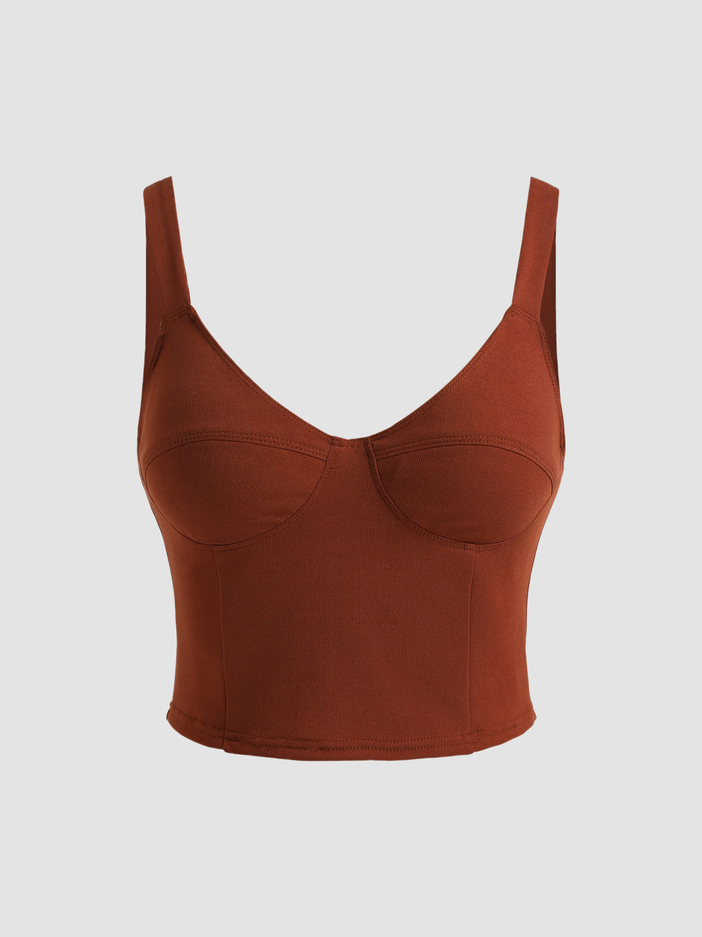 Solid Corset Tank Top