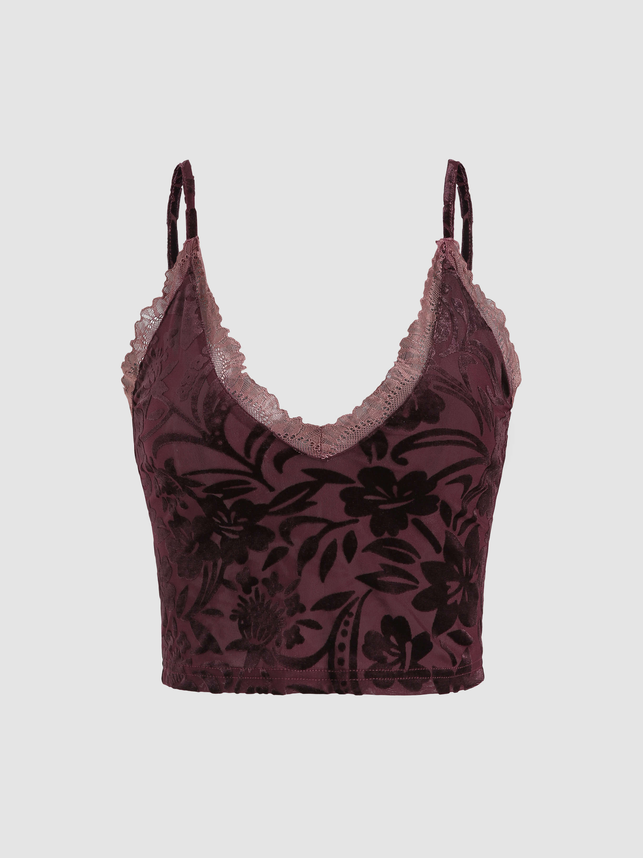 Floral Ruffle Crop Top For Daily Casual Date