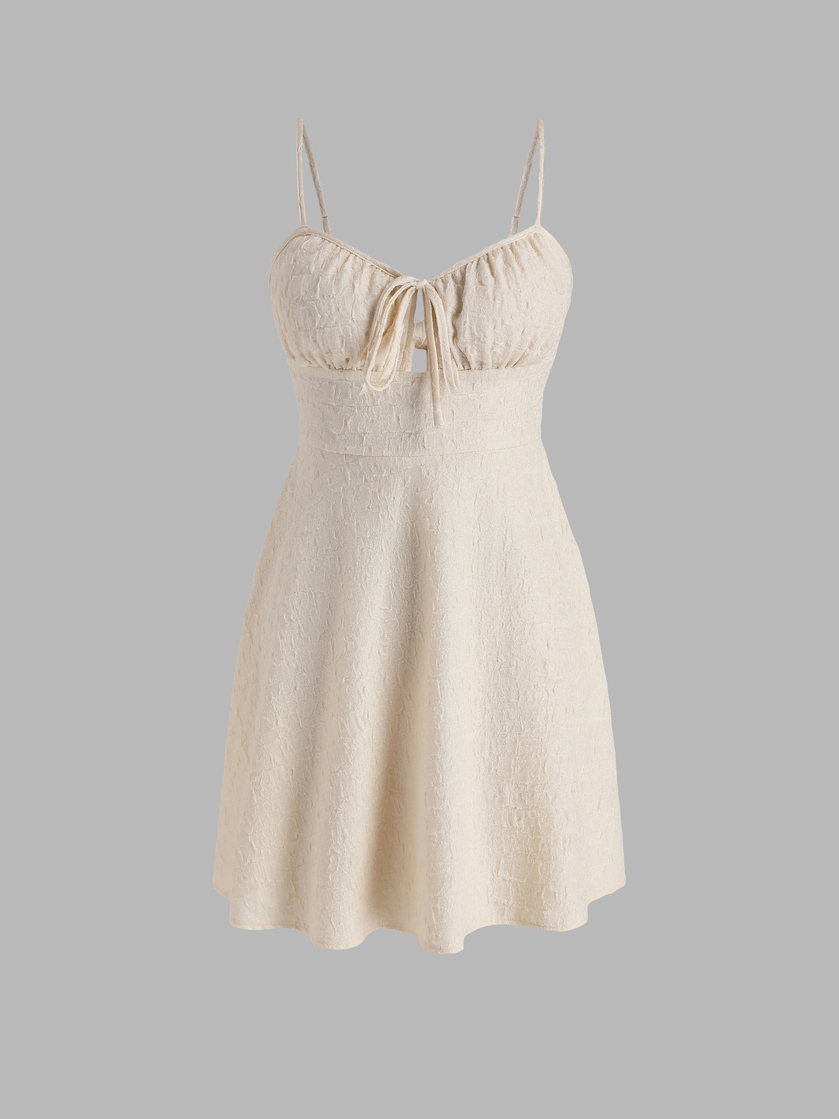 Texture Backless Mini Dress - Cider