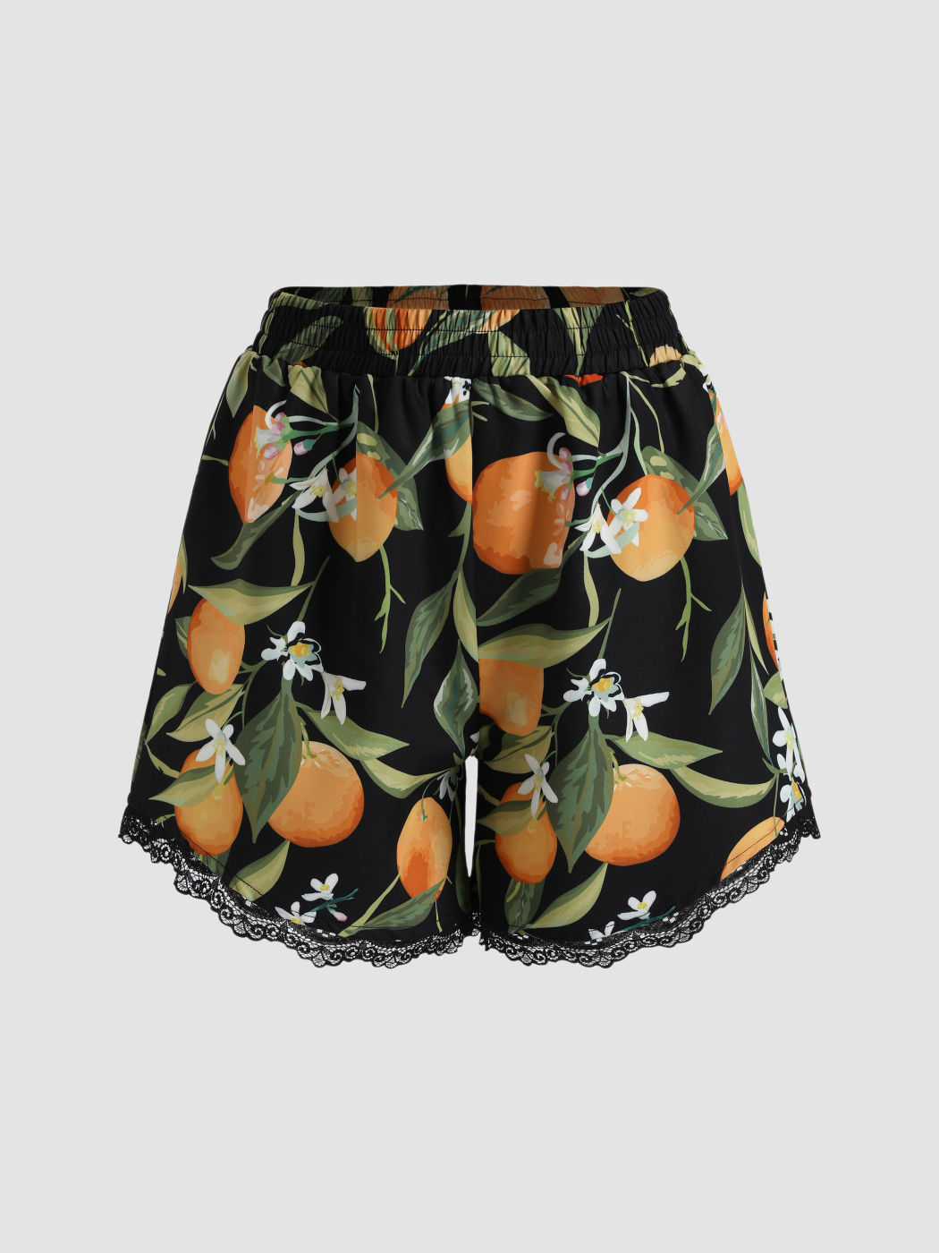 Harvest Fruits Lace Mini Shorts For Vacation