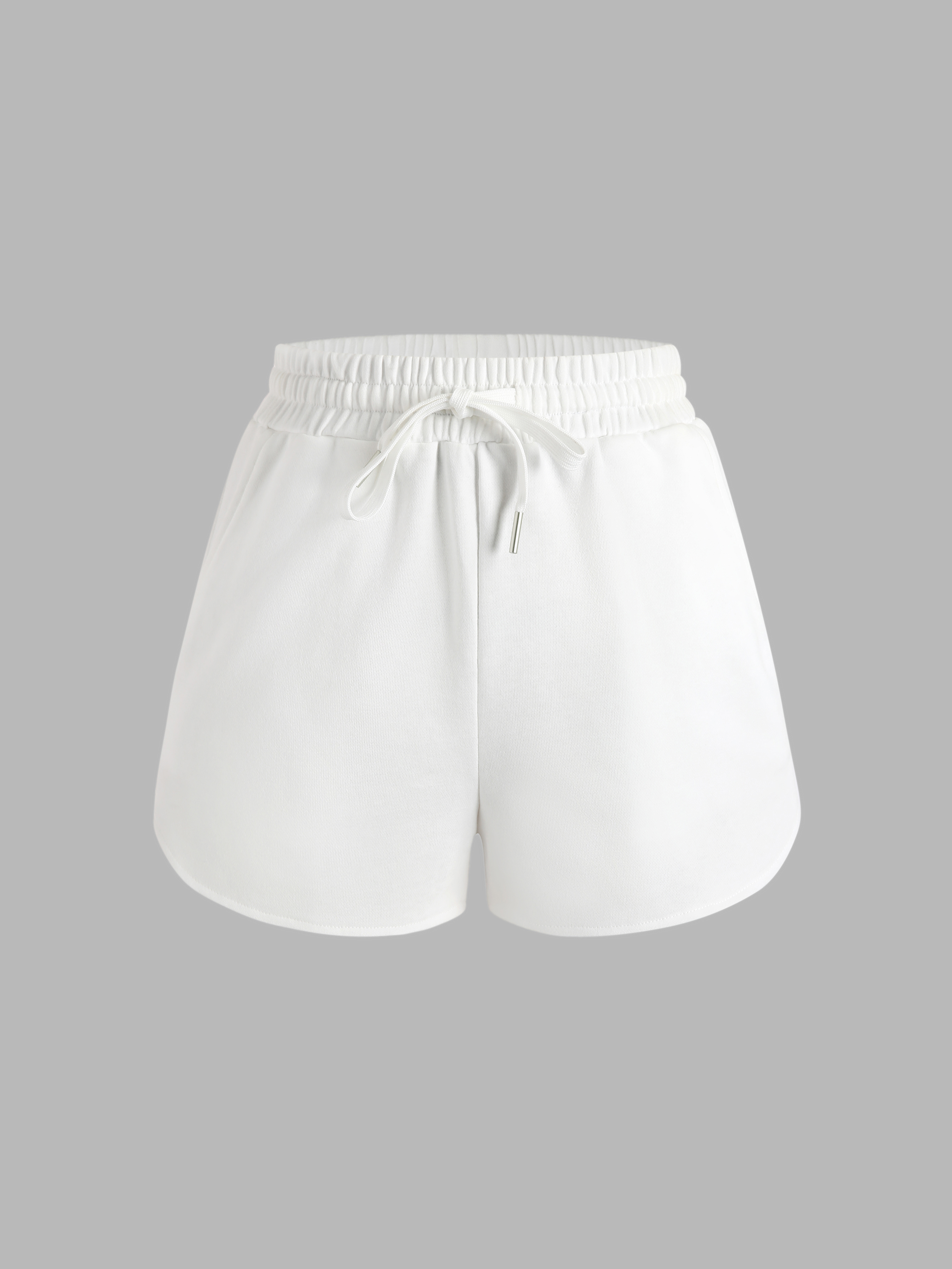 Solid Knotted Mini Shorts - Cider