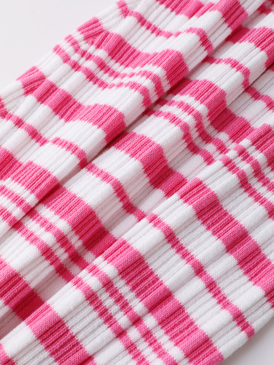 Barbiecore Striped Rib Knit Dress