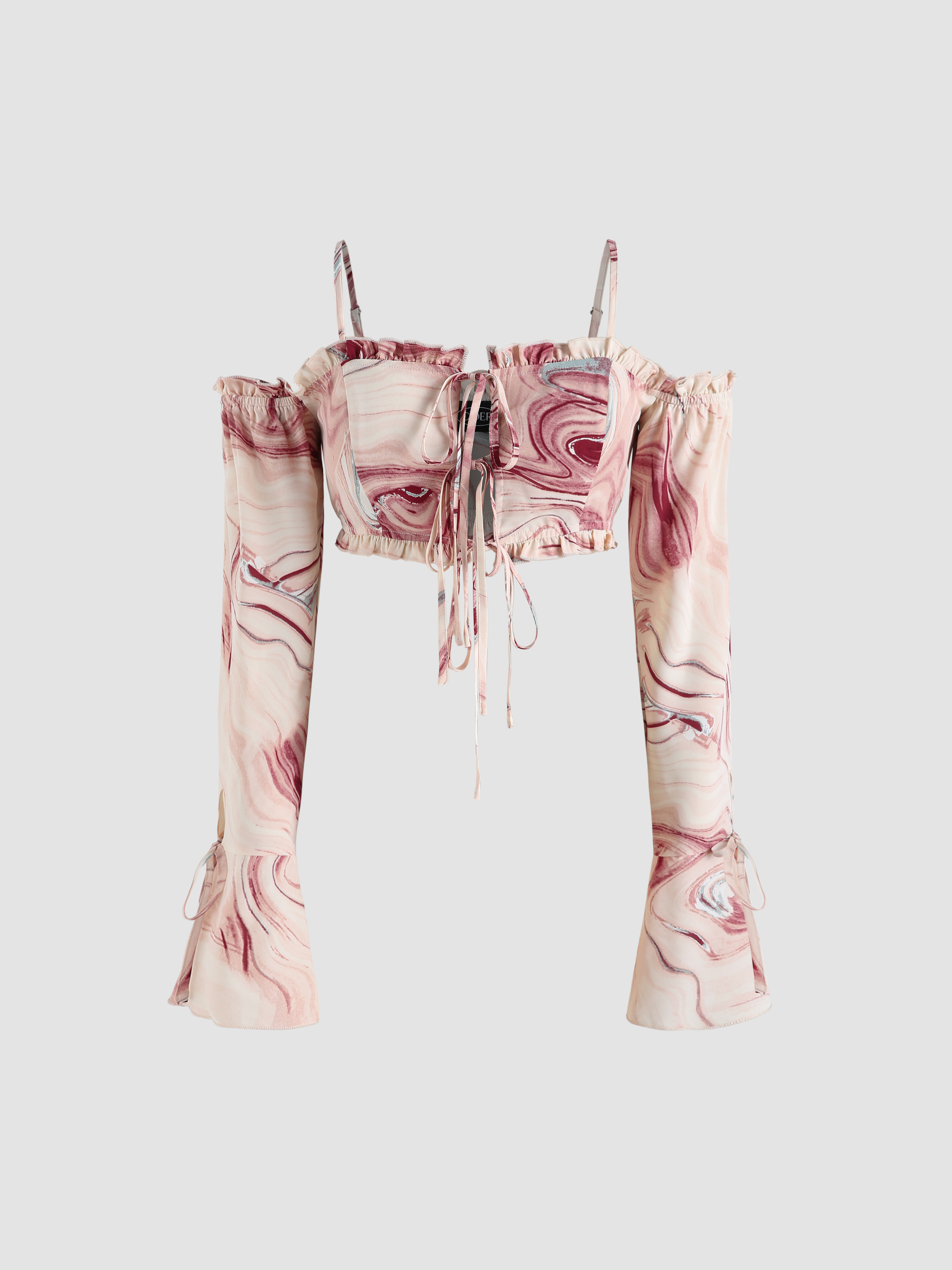 Mysterious Ripple Knotted Blouse For Daily Casual