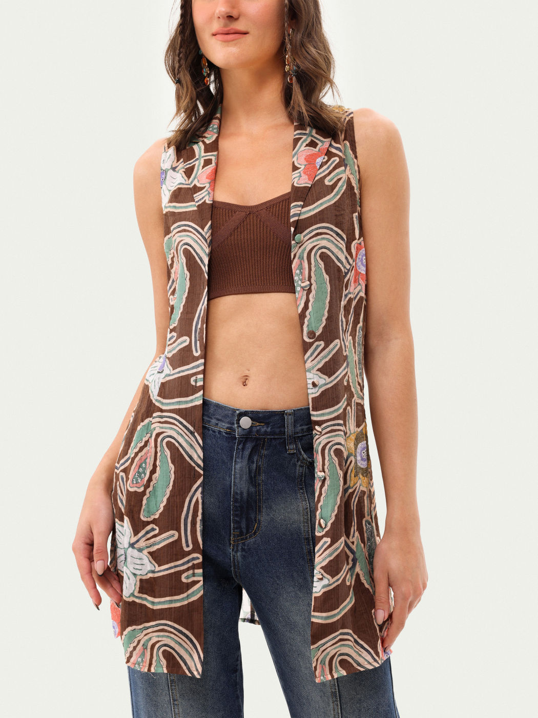 Tribal Pattern Coat Dress For Vacation