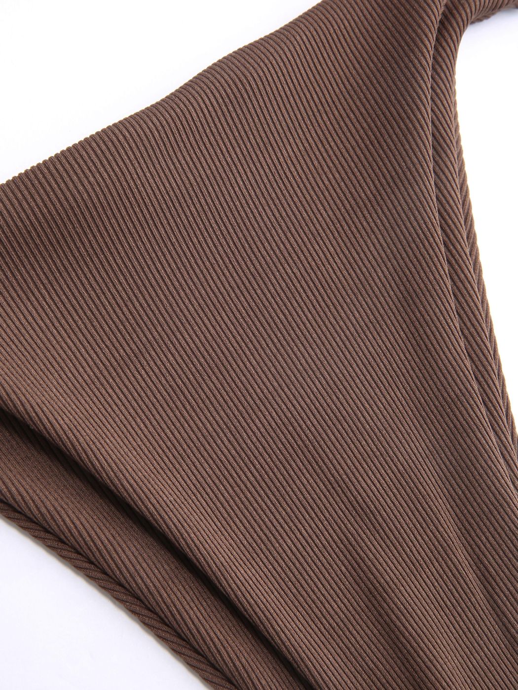 Solid O-Ring Front Tied Bikini Set - Cider