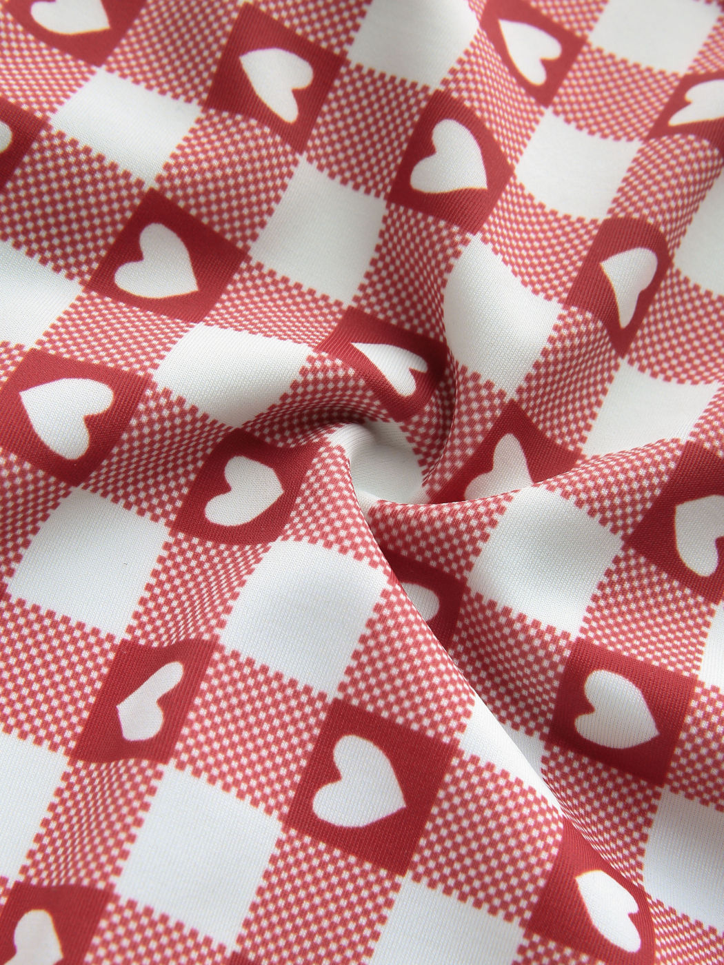 Heart Pattern Underwire Bikini Set - Cider