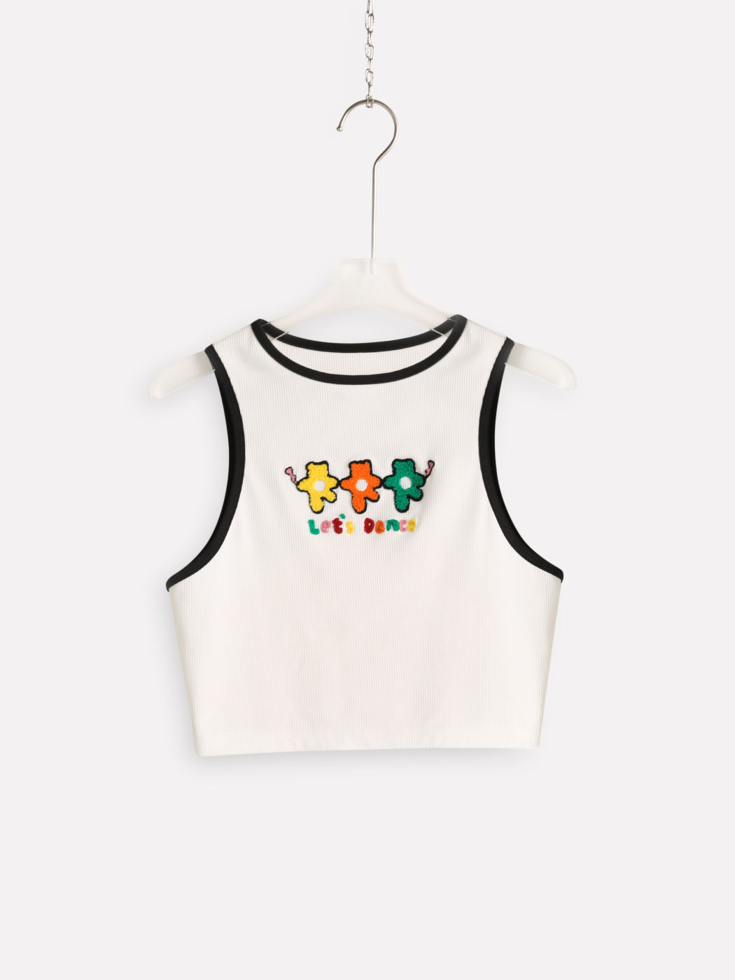 Let's Dance Rib Crop Tank Top For Vacation