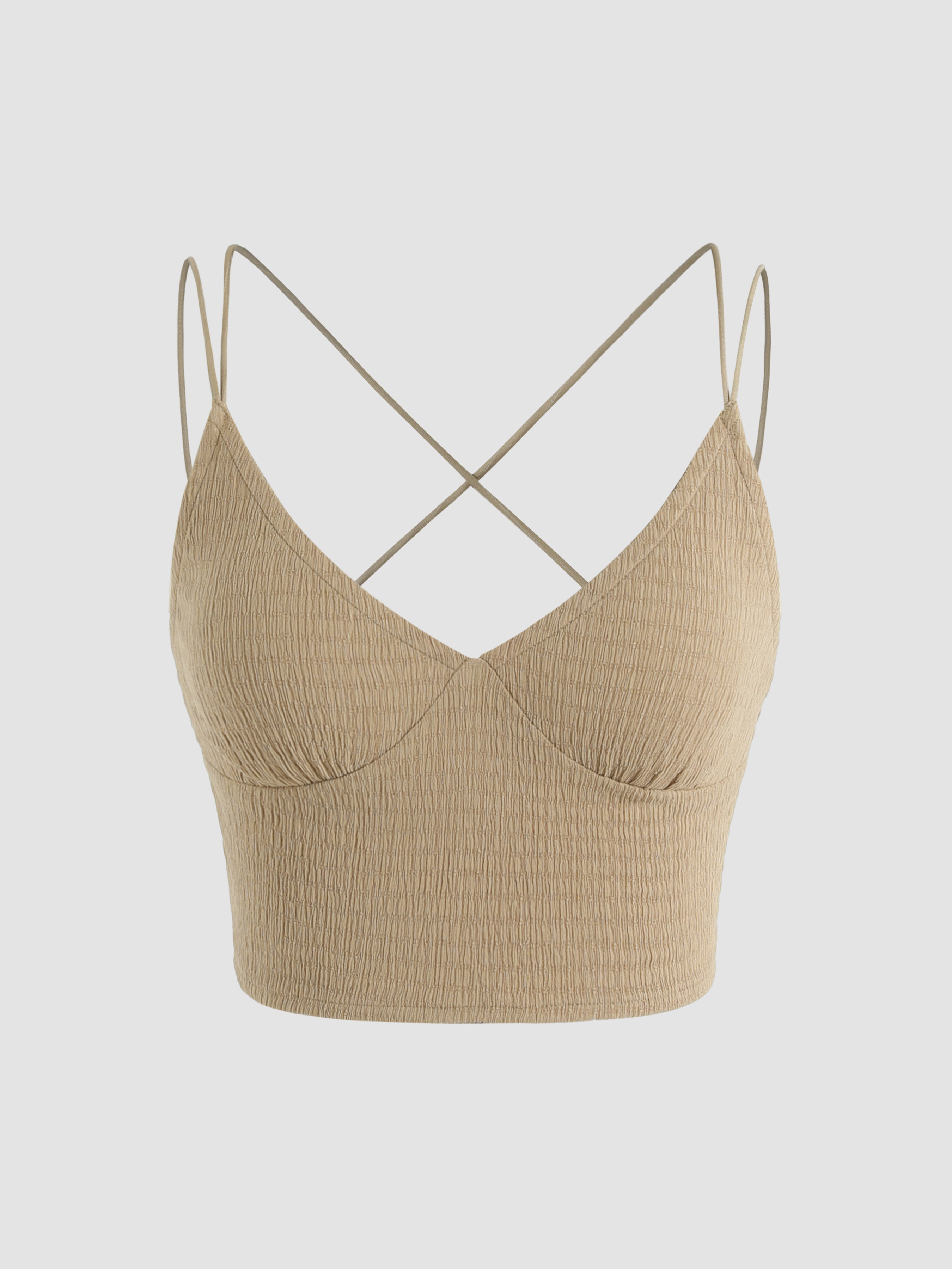 Solid Texture Tank Top - Cider