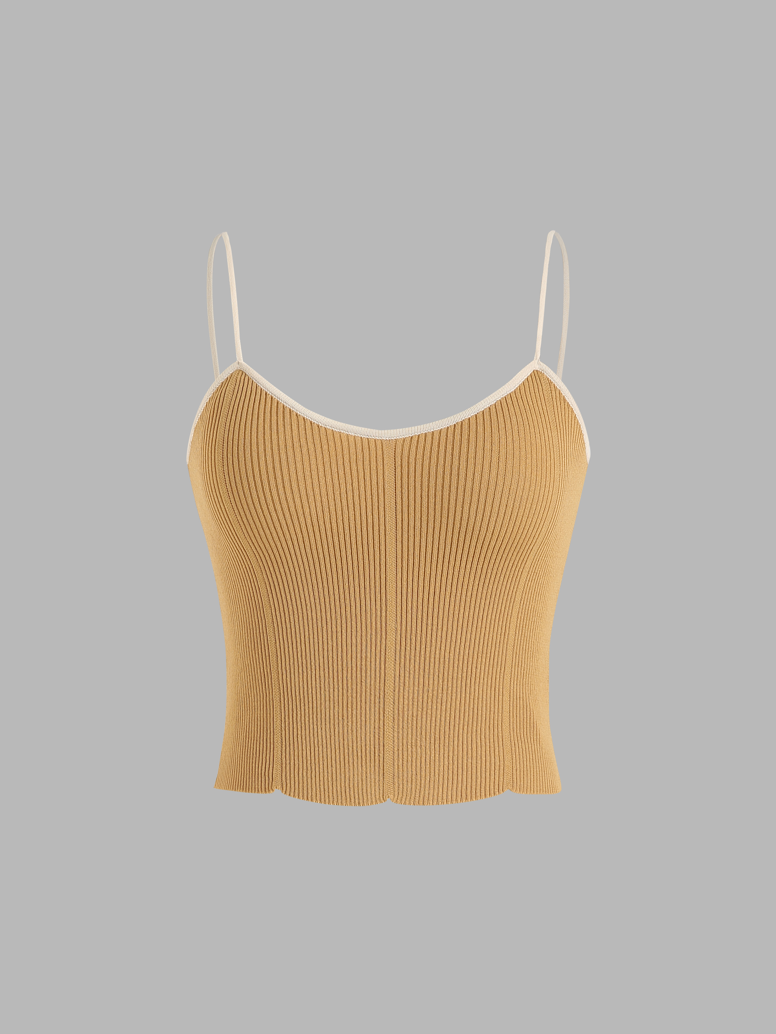 Knit Fabric Rib Knit Tank Top For Daily Casual Date
