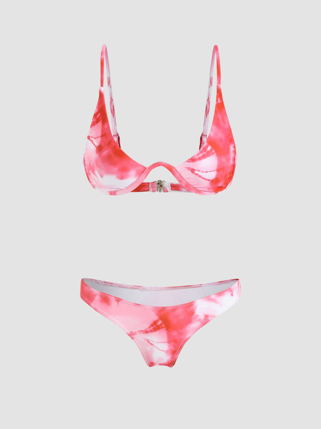Tie Dye Underwire Bikini Set & Sarong - Cider