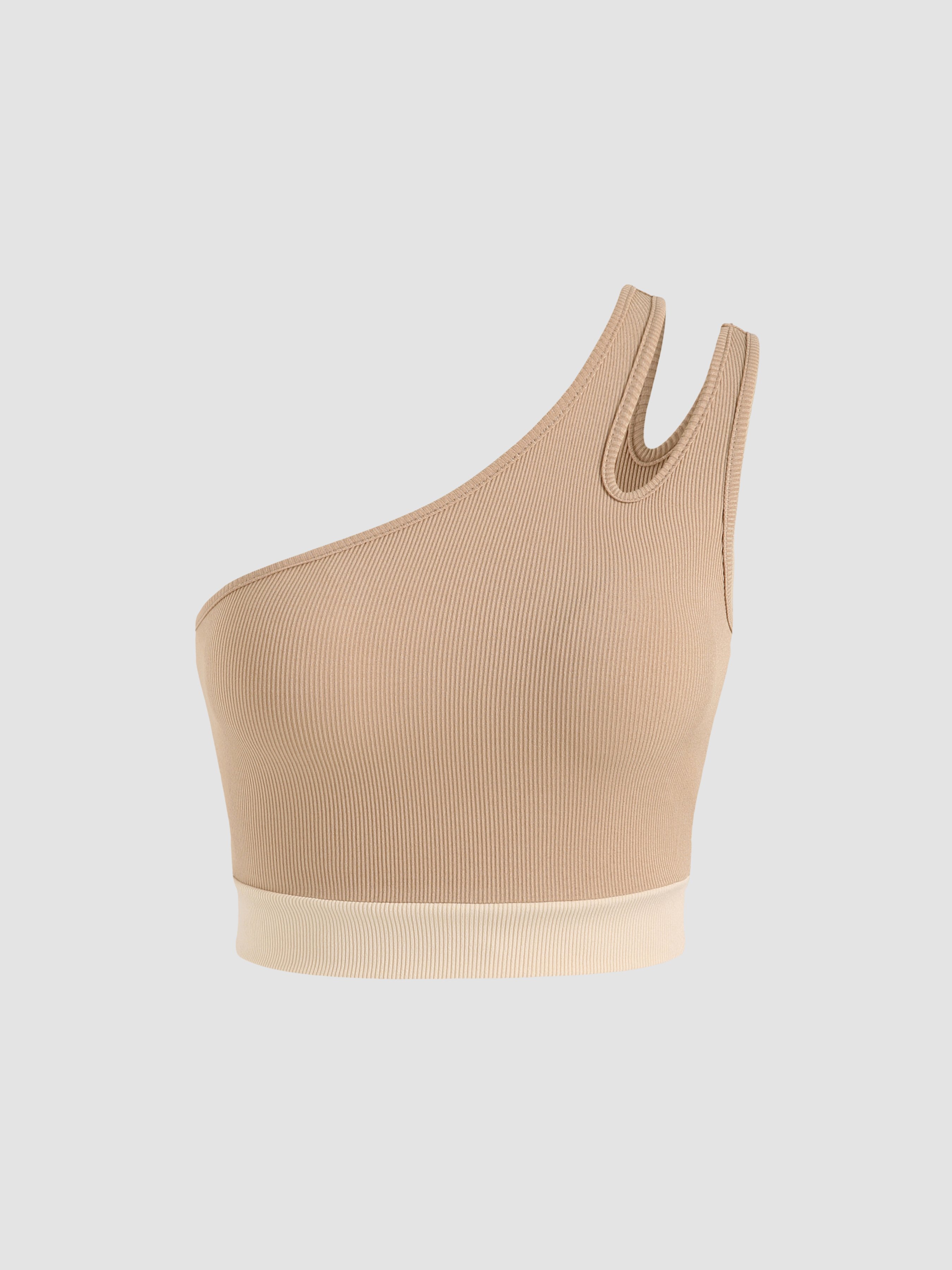 One Shoulder Cut Out Tank Top For Daily Casual