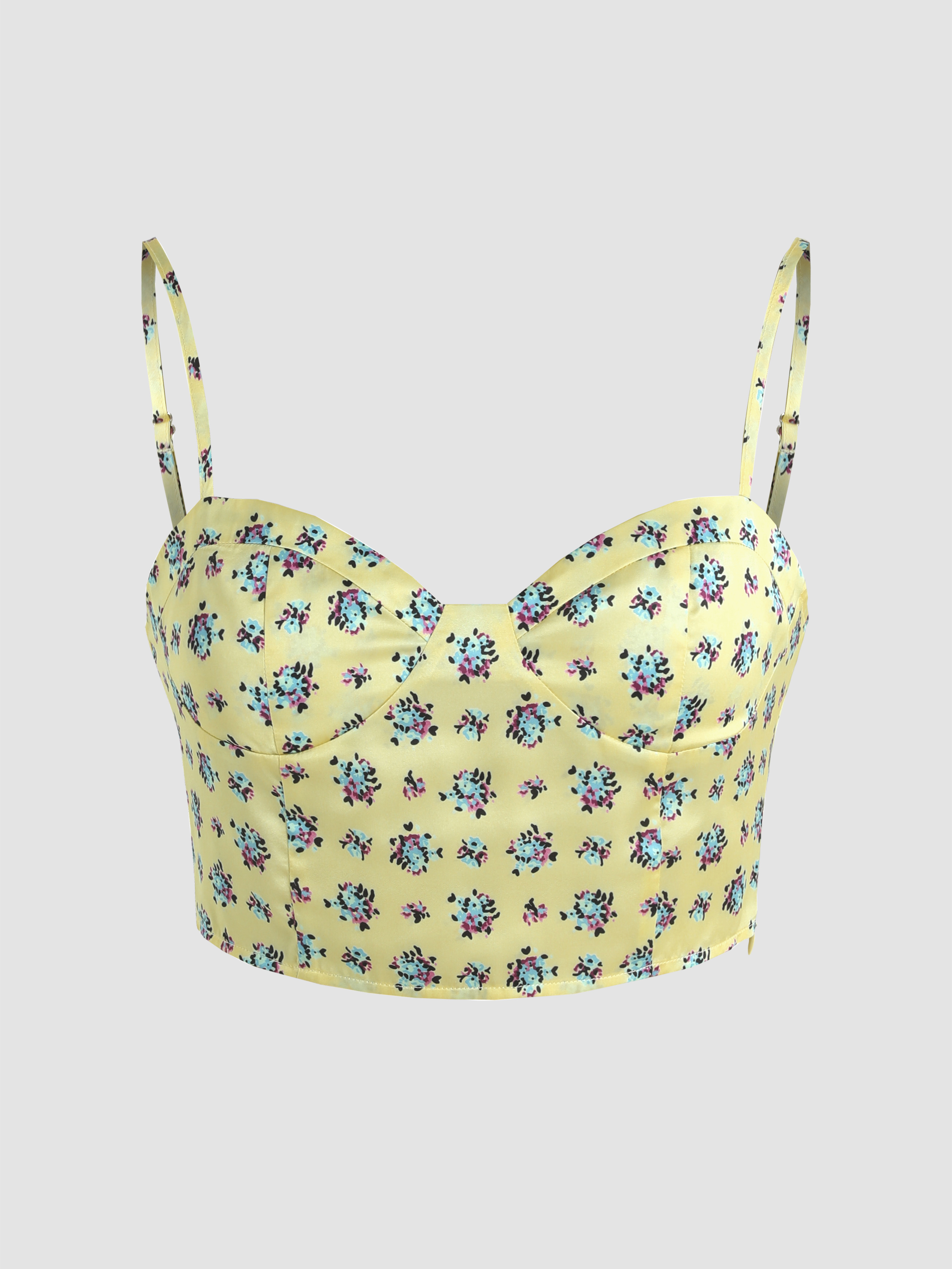 Floral Print Corset For Daily Casual Date