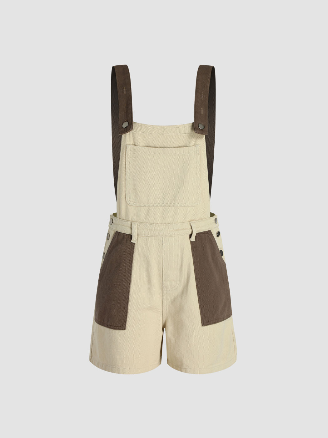 Colorblock Pocket Playsuit - Cider