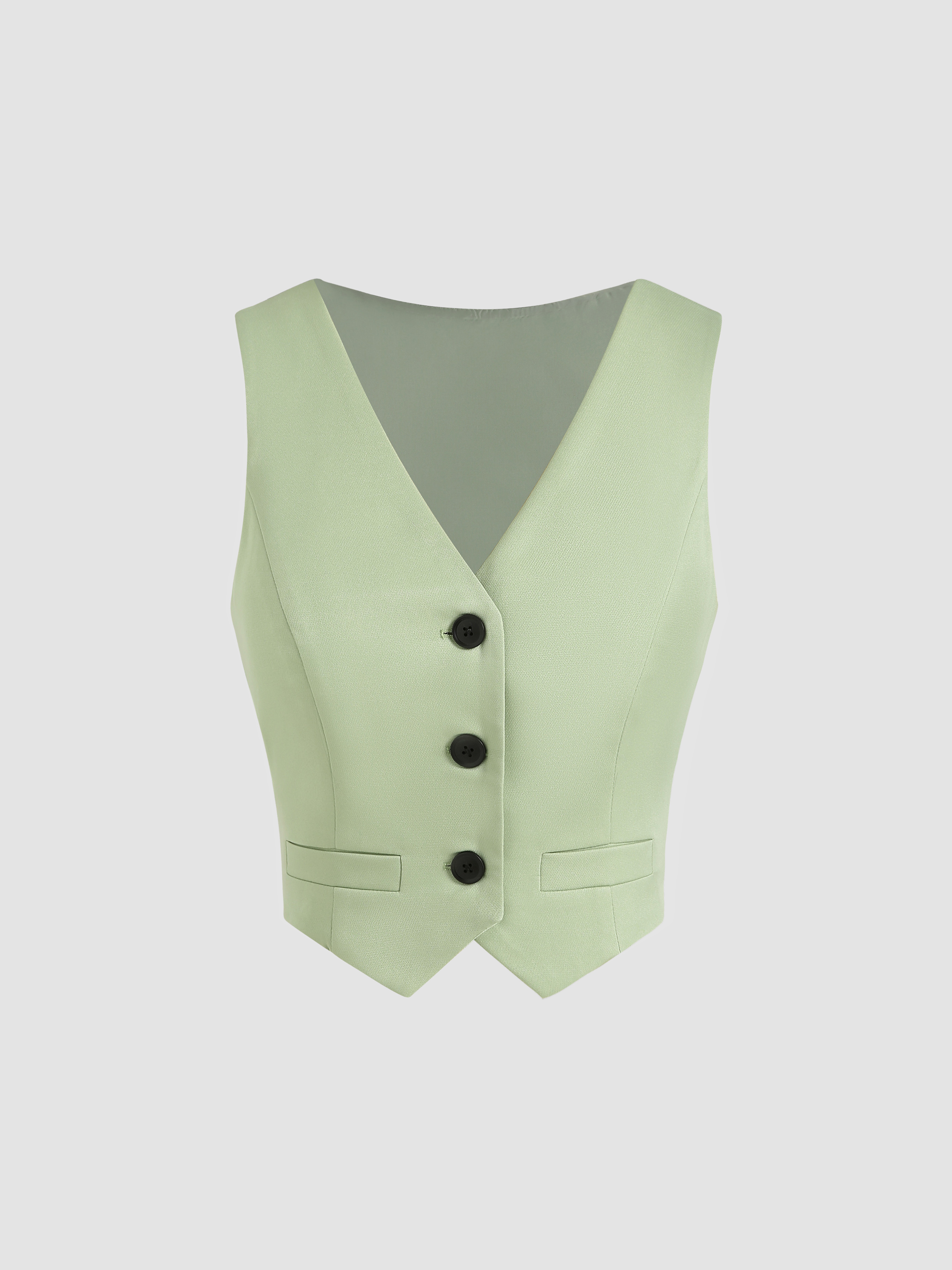 Solid Button Up Tank Top