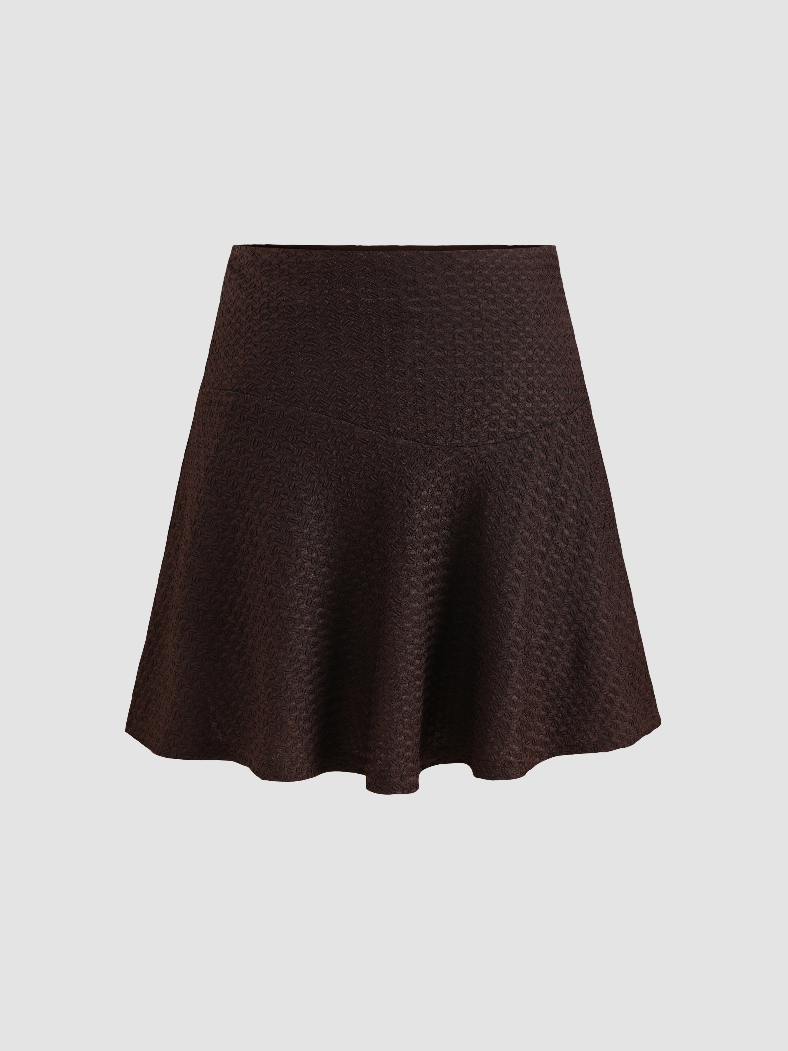 Solid Texture Mini Skirt - Cider