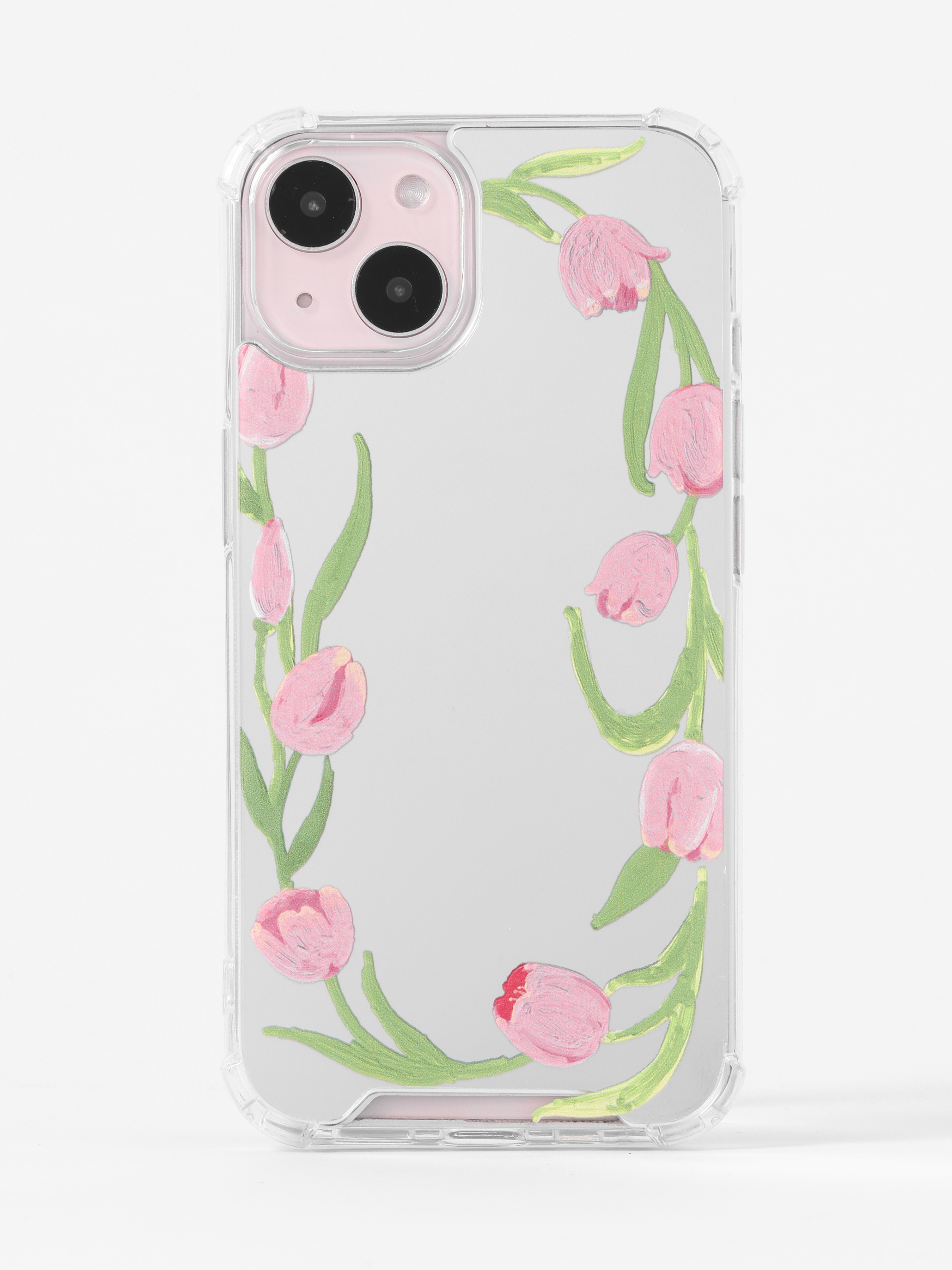Tulip Pattern Mirror Phone Case - Cider