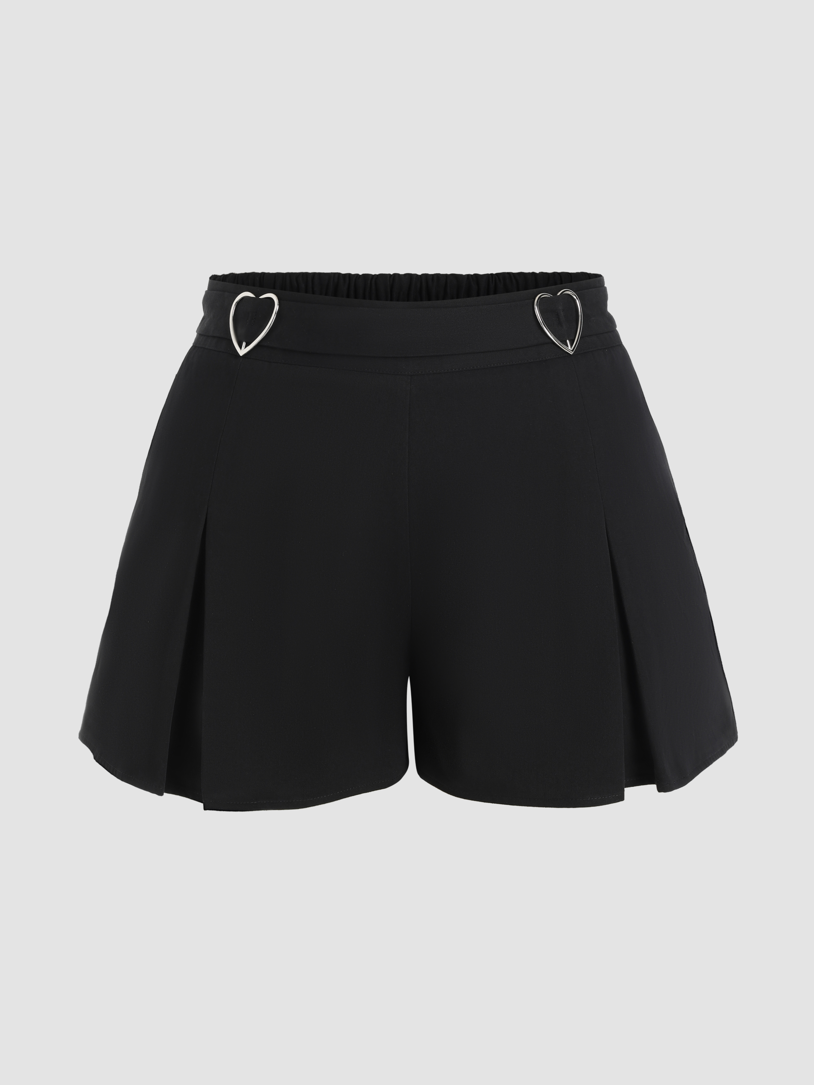 Heart Decor Shorts Curve & Plus For Daily Casual