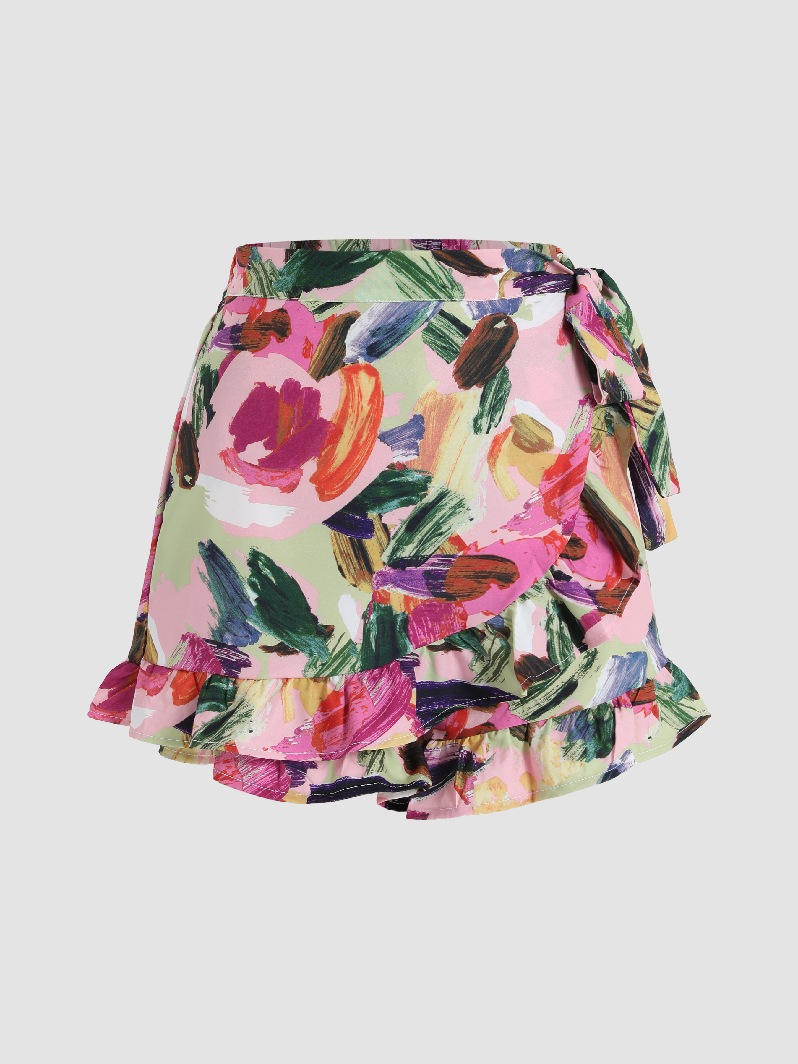 Floral Print Mini Skort For Daily Casual Vacation