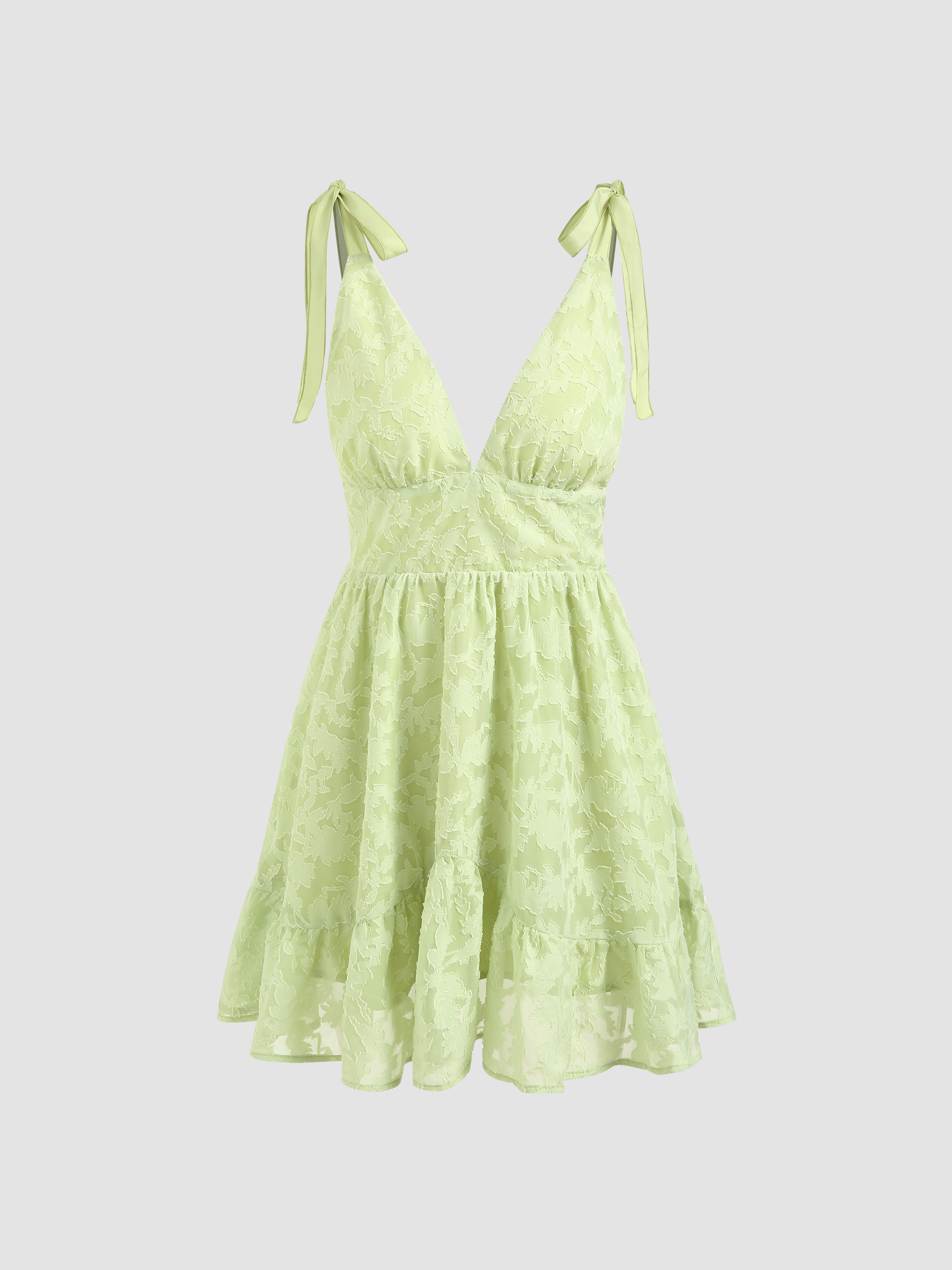 Hoco Dress Homecoming Texture Tie Shoulder V-neck Mini Dress For ...