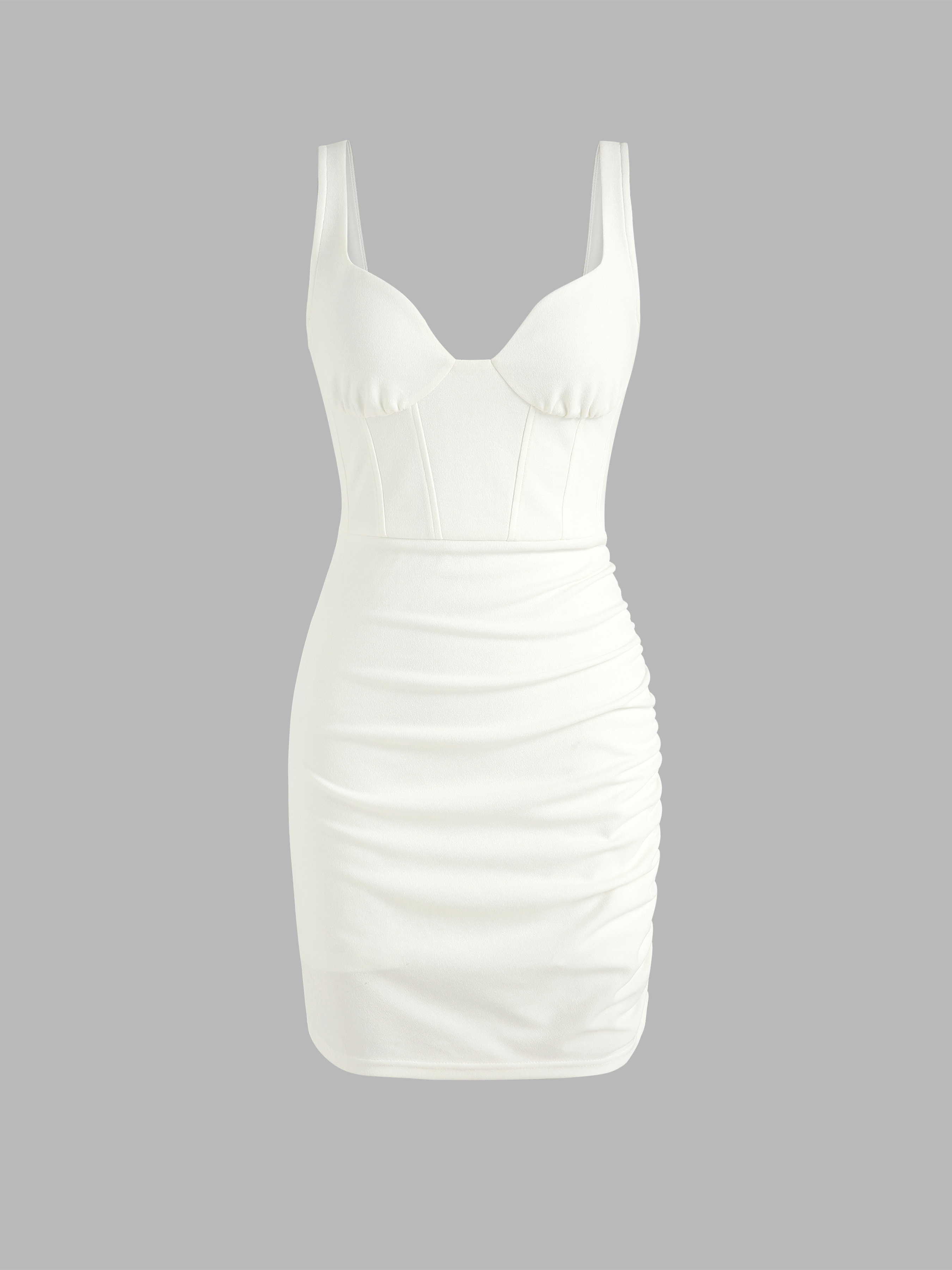Solid Corset Sweetheart Mini Dress