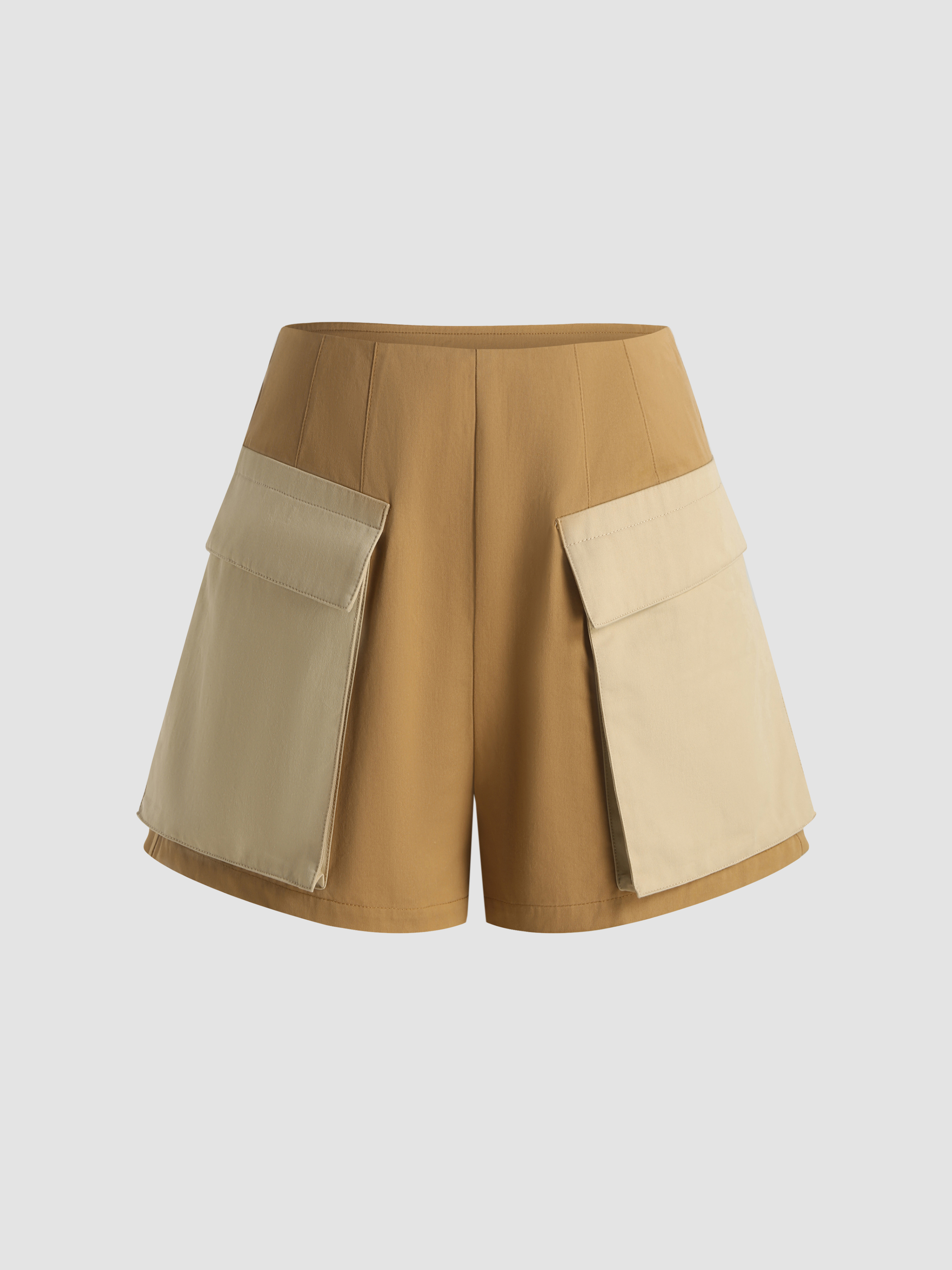Patchy Pocket Mini Shorts - Cider