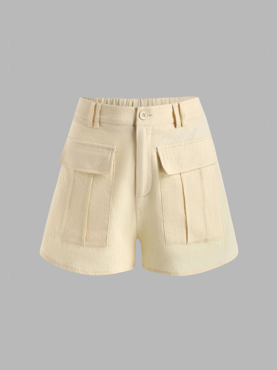 Women Cargo Texture Solid Cargo Shorts For Daily Casual School
