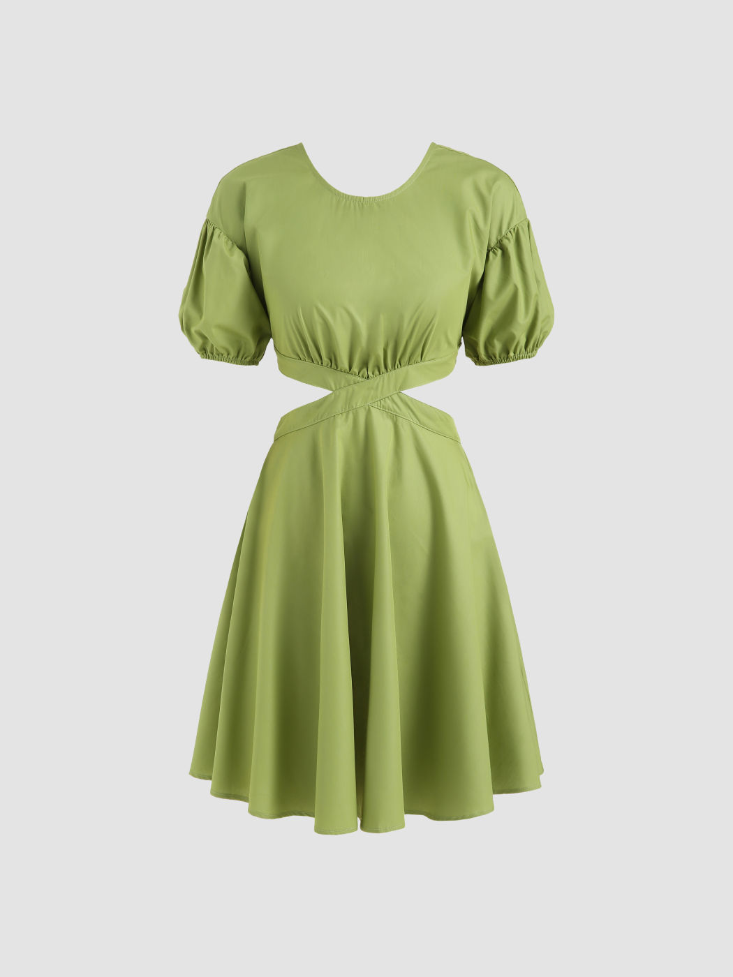 Solid Cut Out Mini Dress - Cider