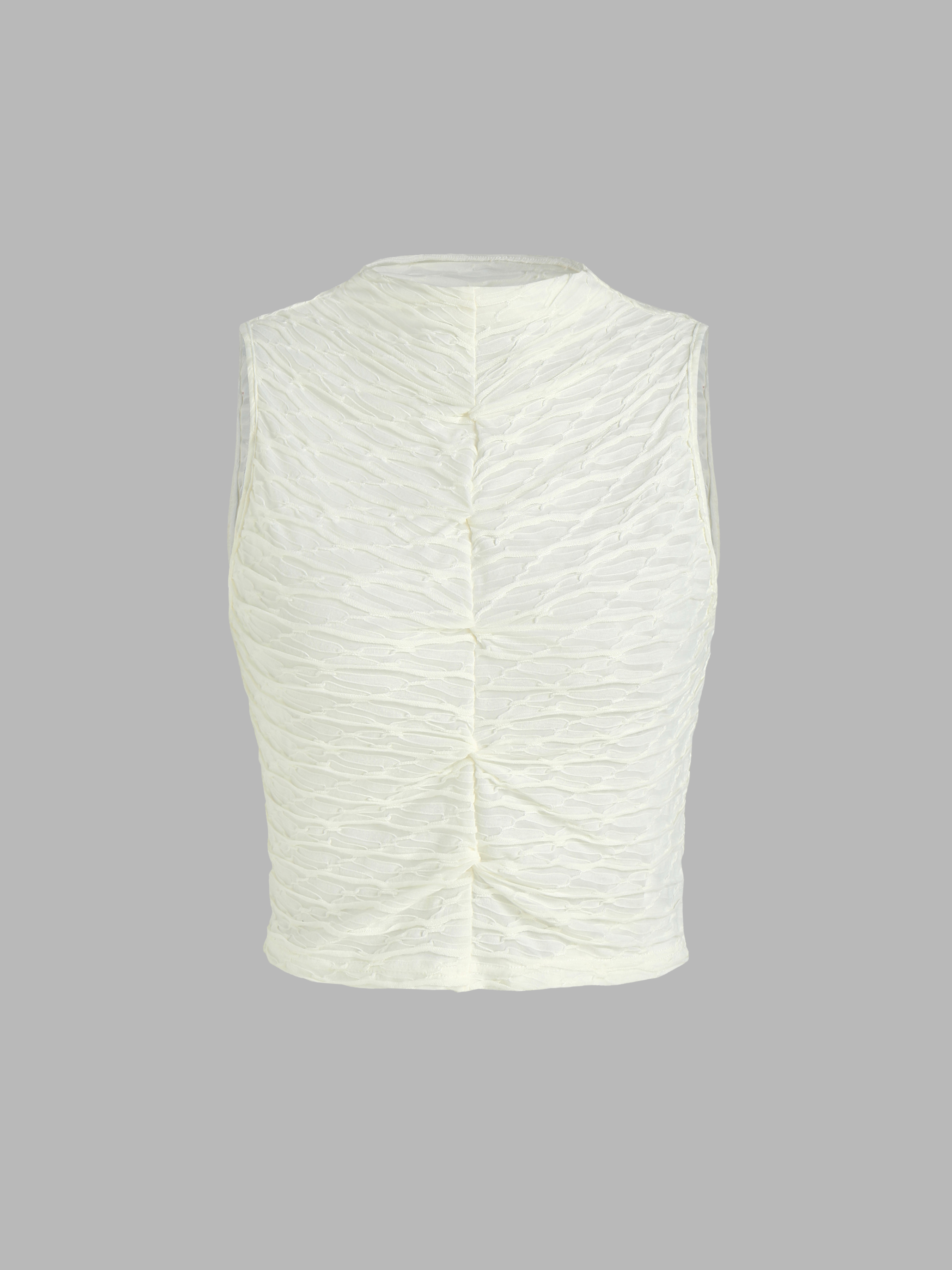 Solid Texture Tank Top - Cider