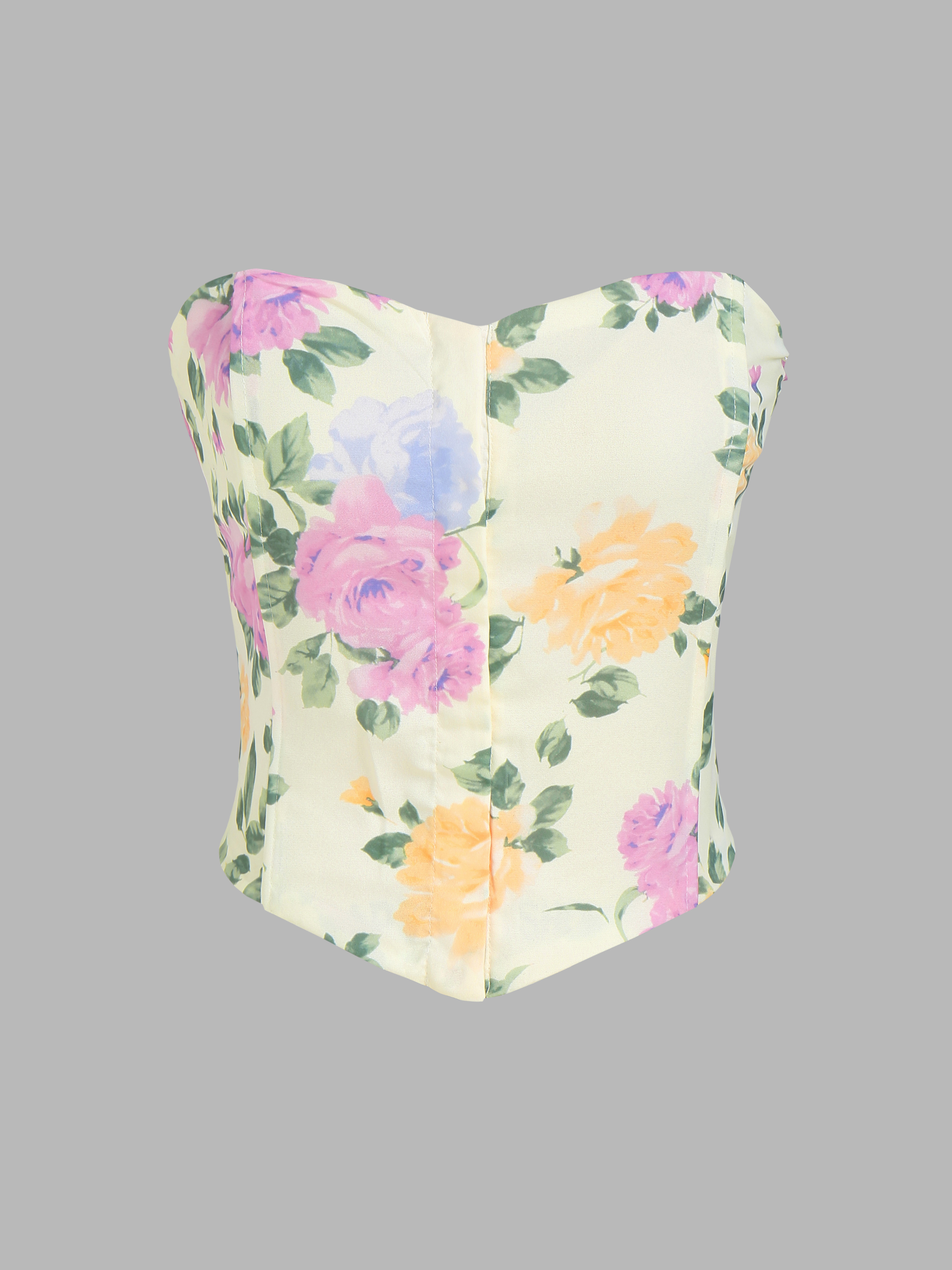Floral Sweetheart Tube Top