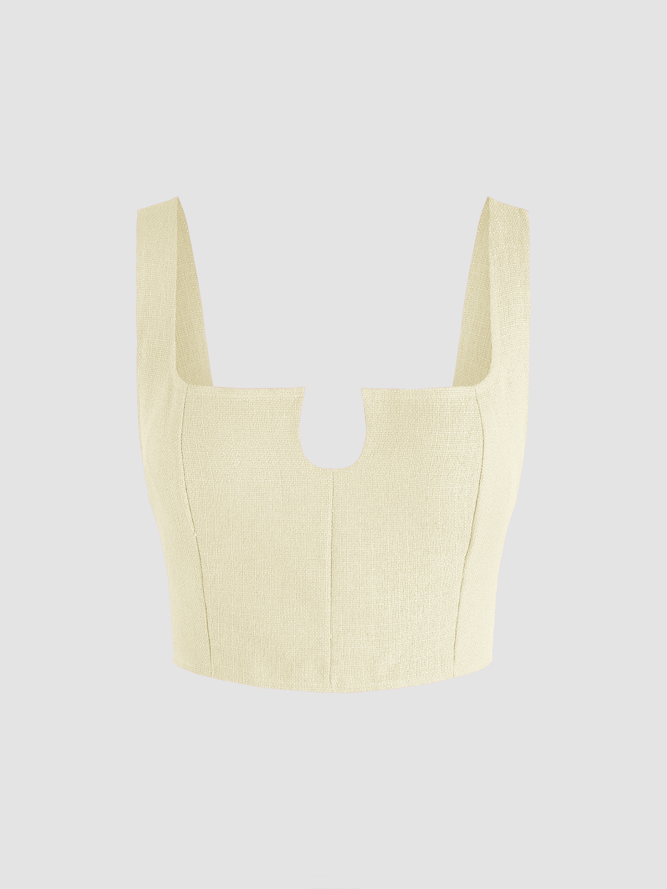 Solid Cut Out Crop Tank Top For Exhibition