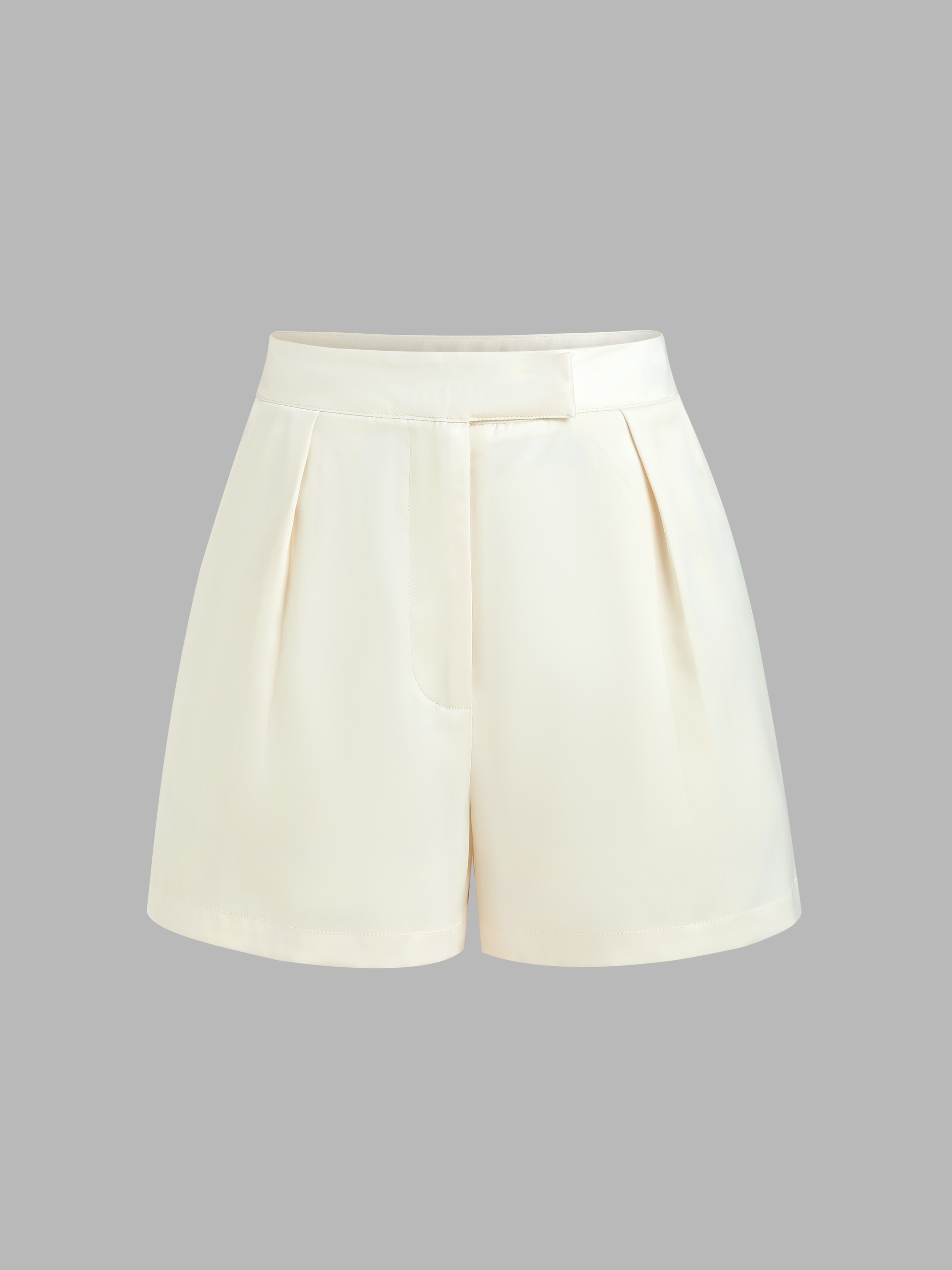 Solid Button Mini Shorts - Cider