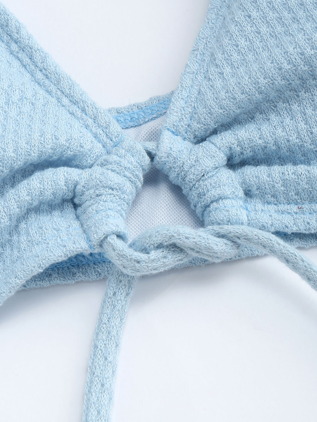 Solid O-Ring Tie Side Bikini Swimsuit - Cider