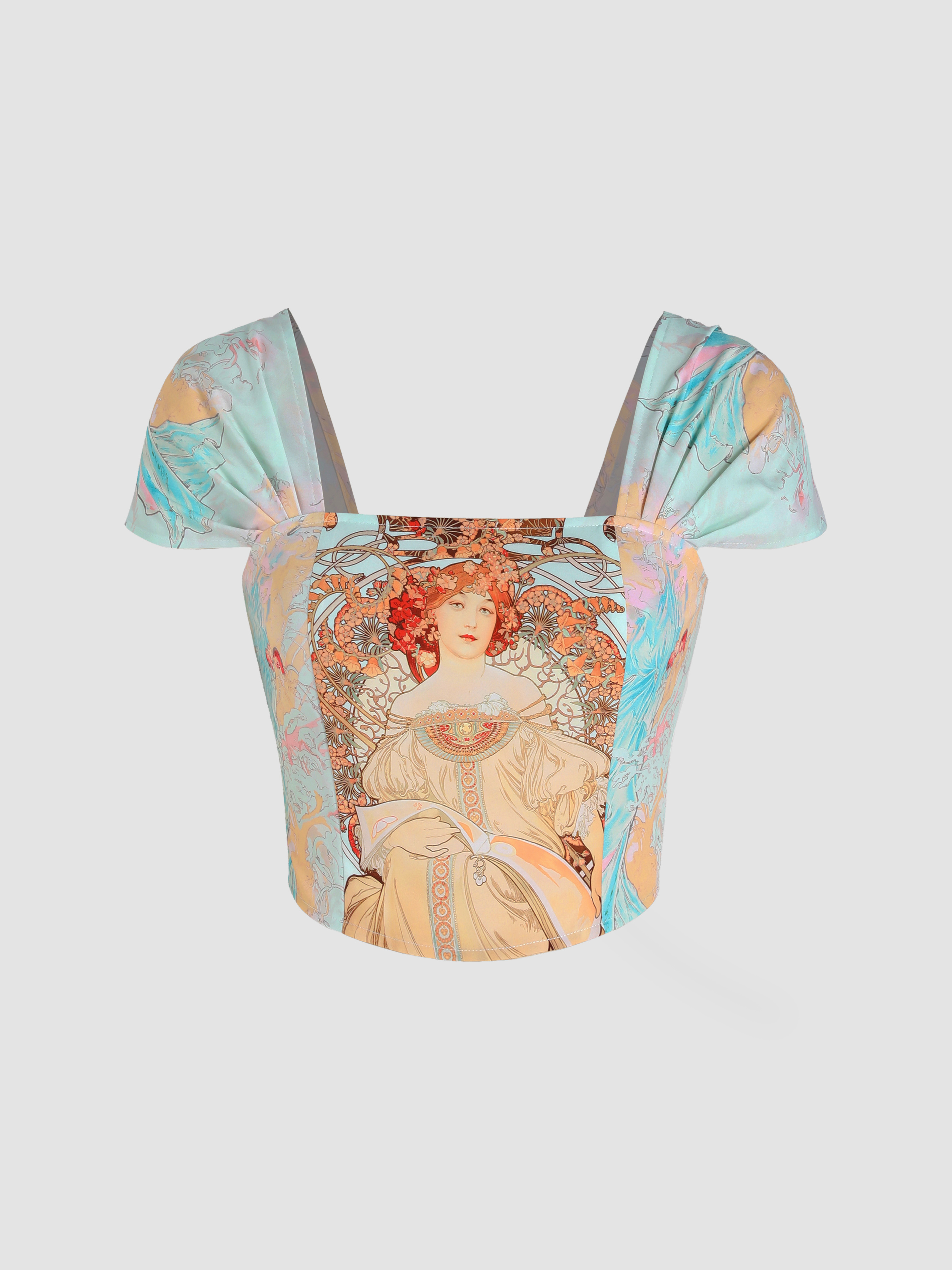 Figure Shirred Crop Top - Cider