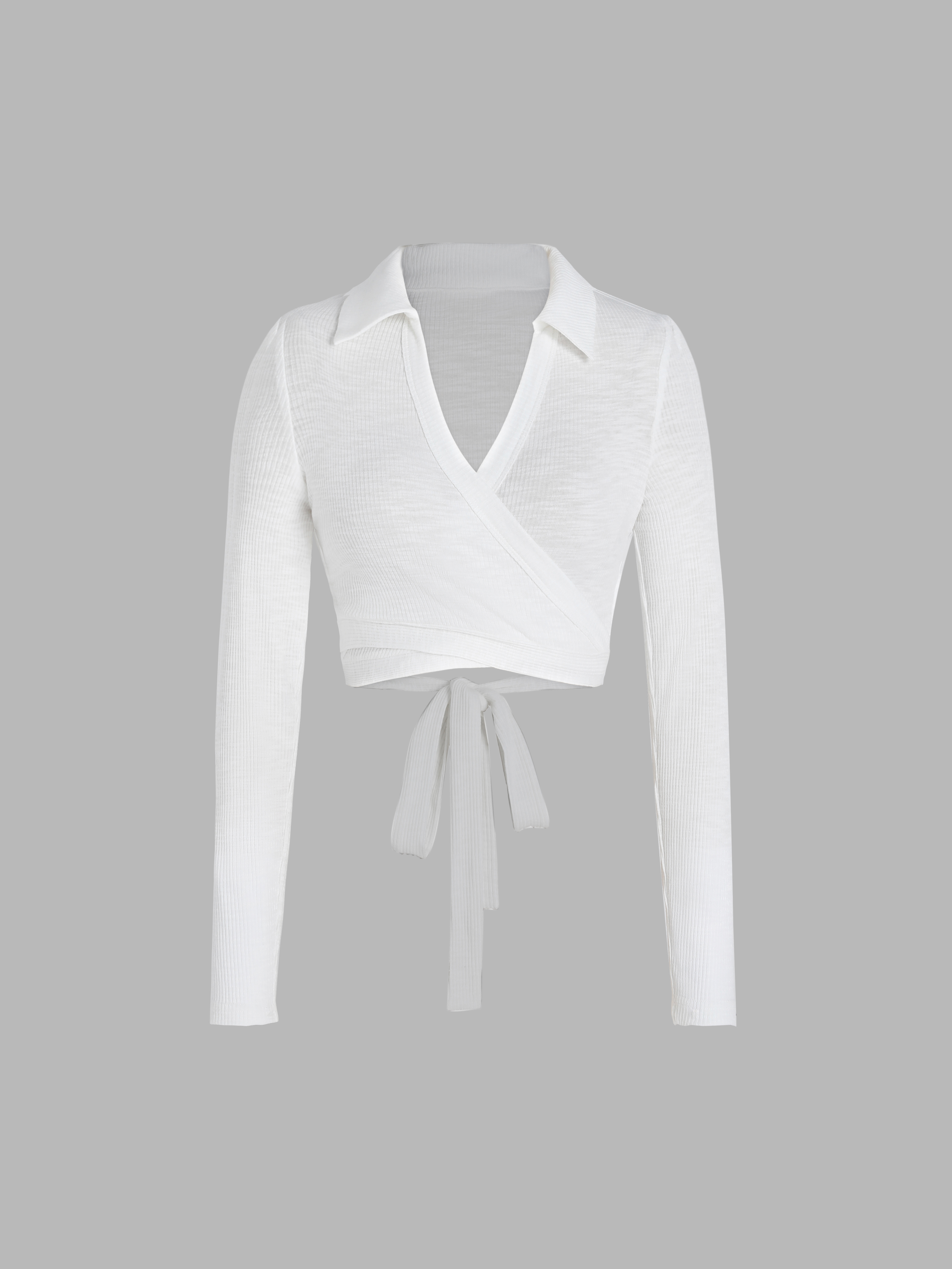 Cross Wrap Tie Back Crop Top For Daily Casual Exhibition