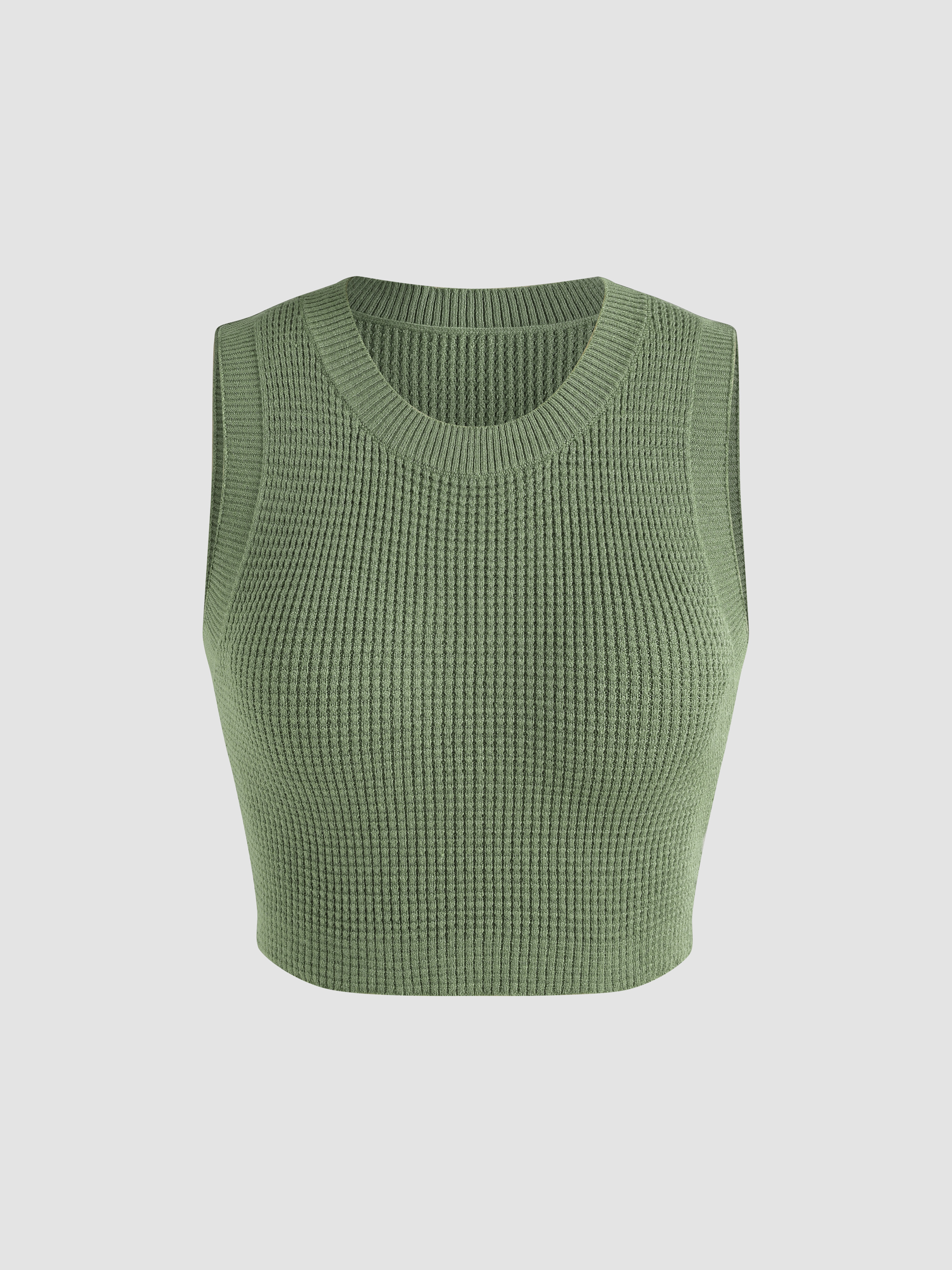 Solid Knit Tank Top - Cider