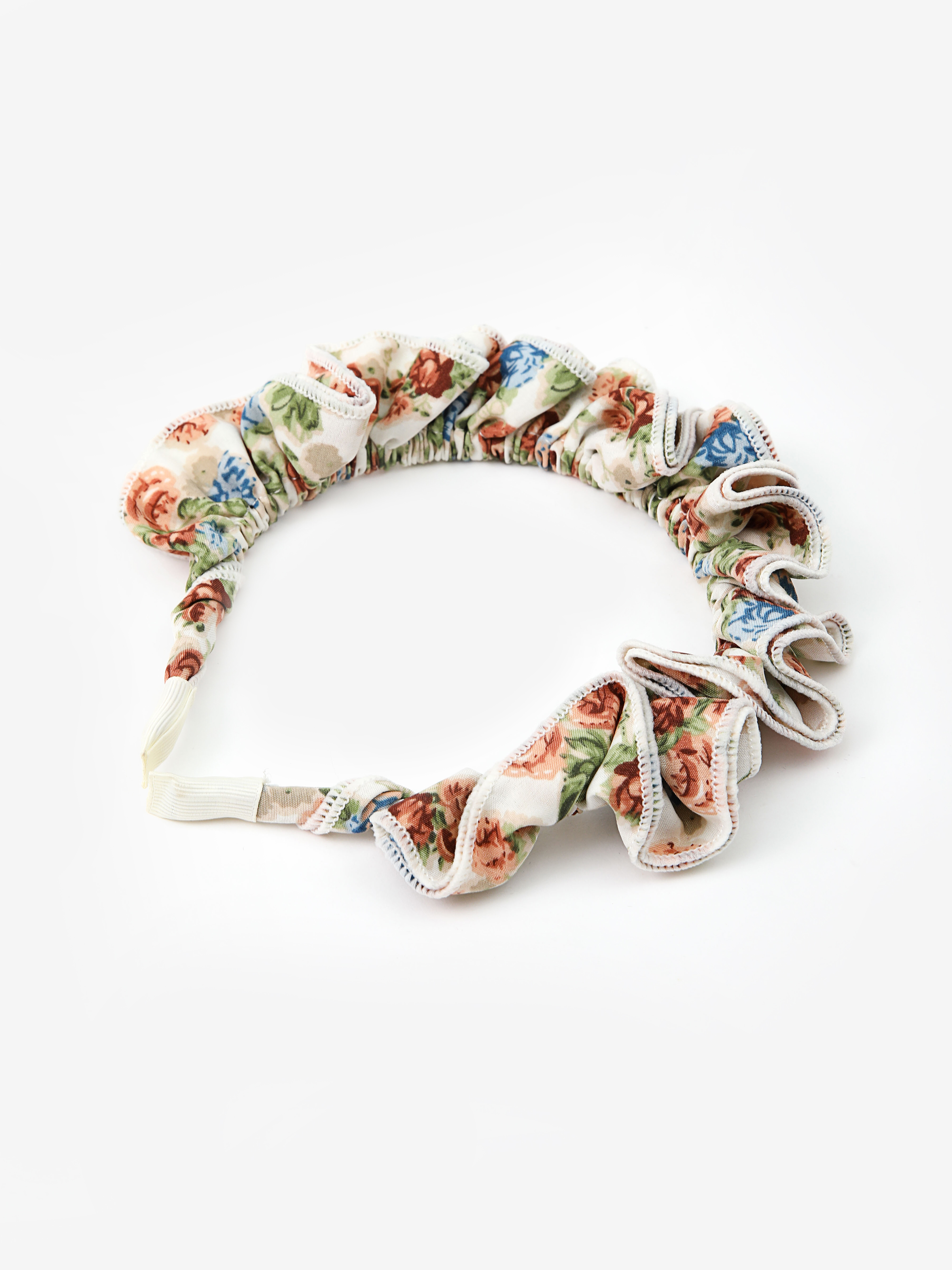 Floral Ruffle Hair Hoop - Cider