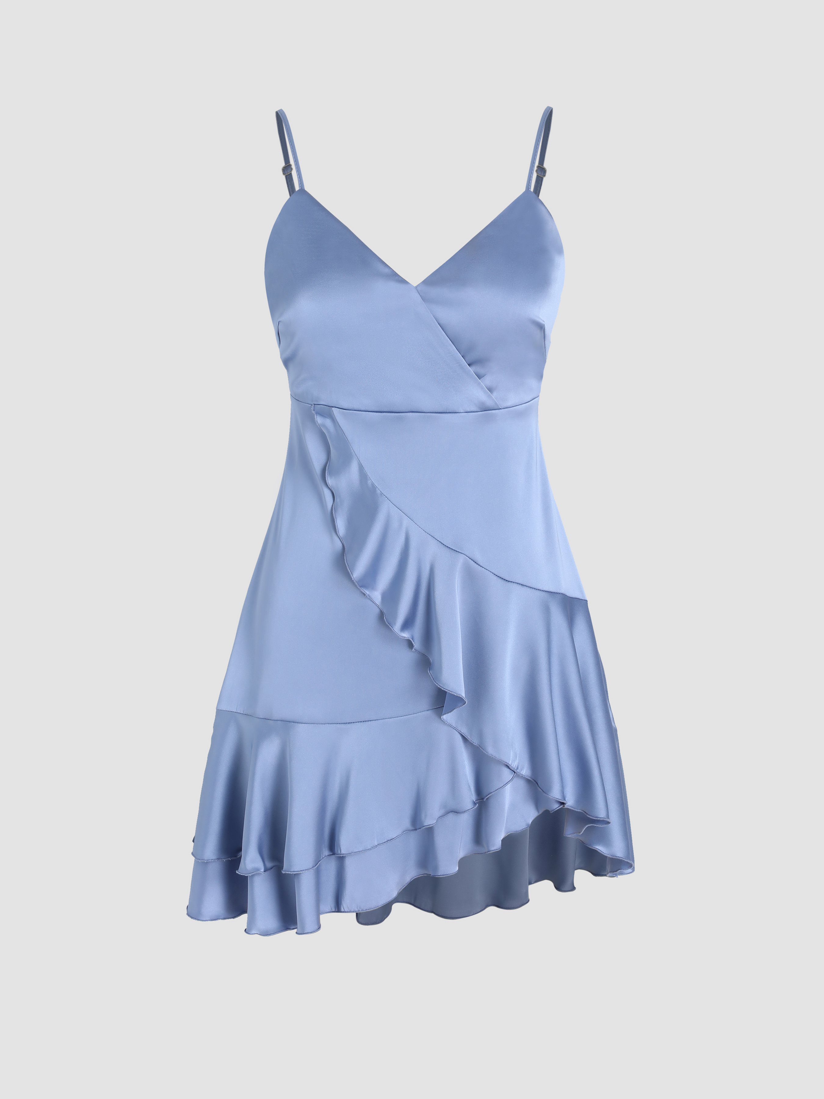 Hoco Dress Homecoming Layered Ruffle Hem Mini Dress For Exhibition Vacation