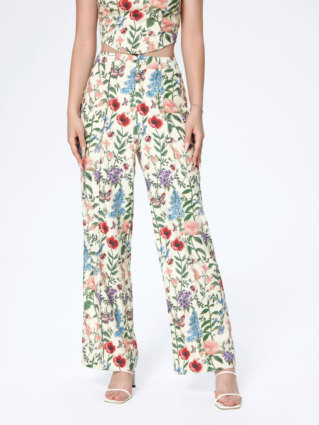 Floral Print Long Trousers